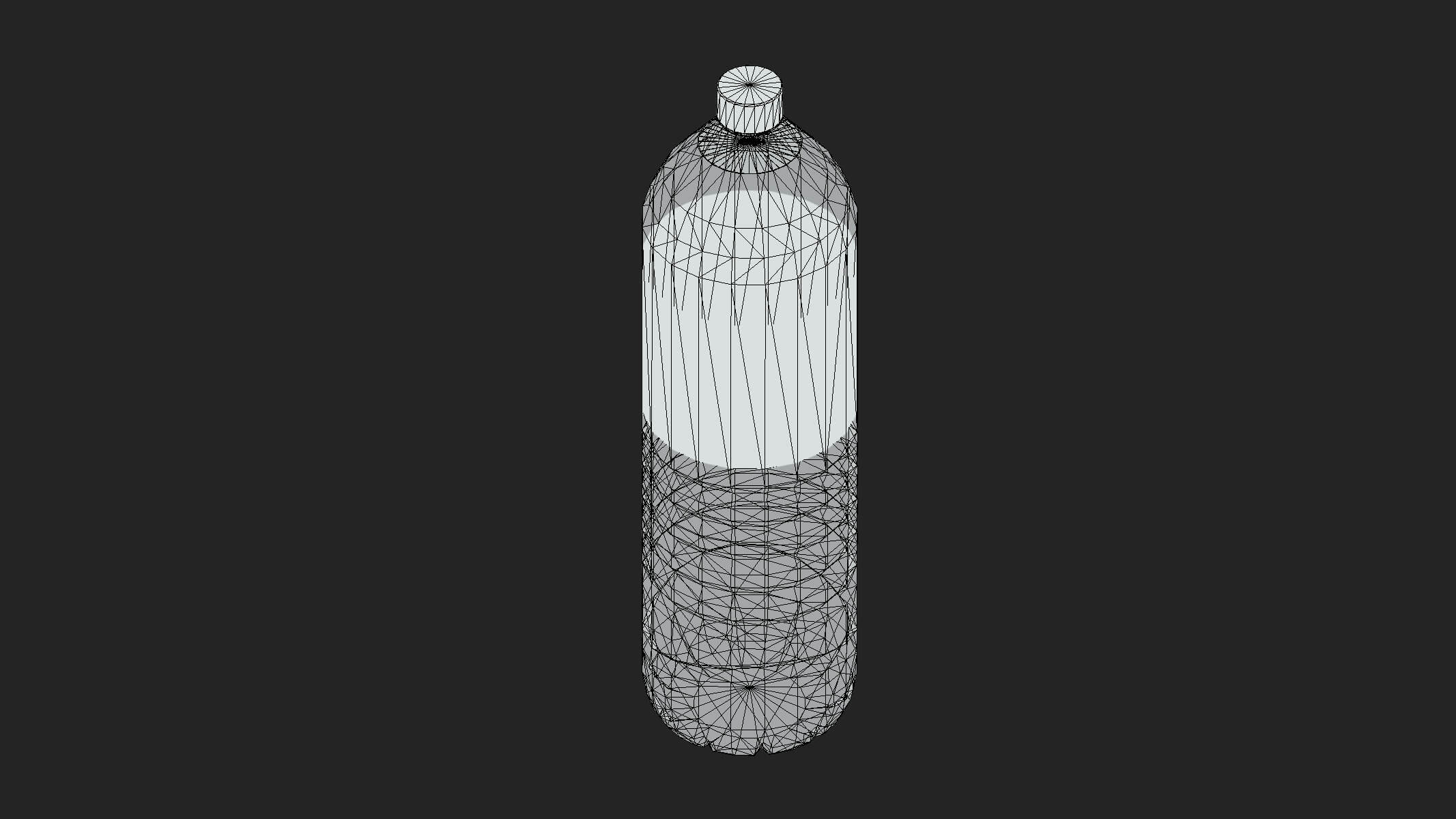 Water Bottle 1.5L Low Poly - 3D Model by frezzy