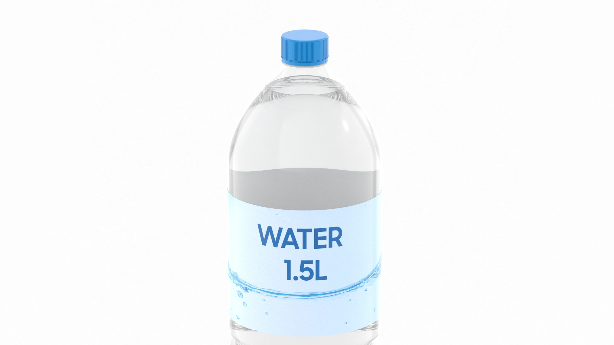 Water Bottle 1.5L - 3D Model by frezzy