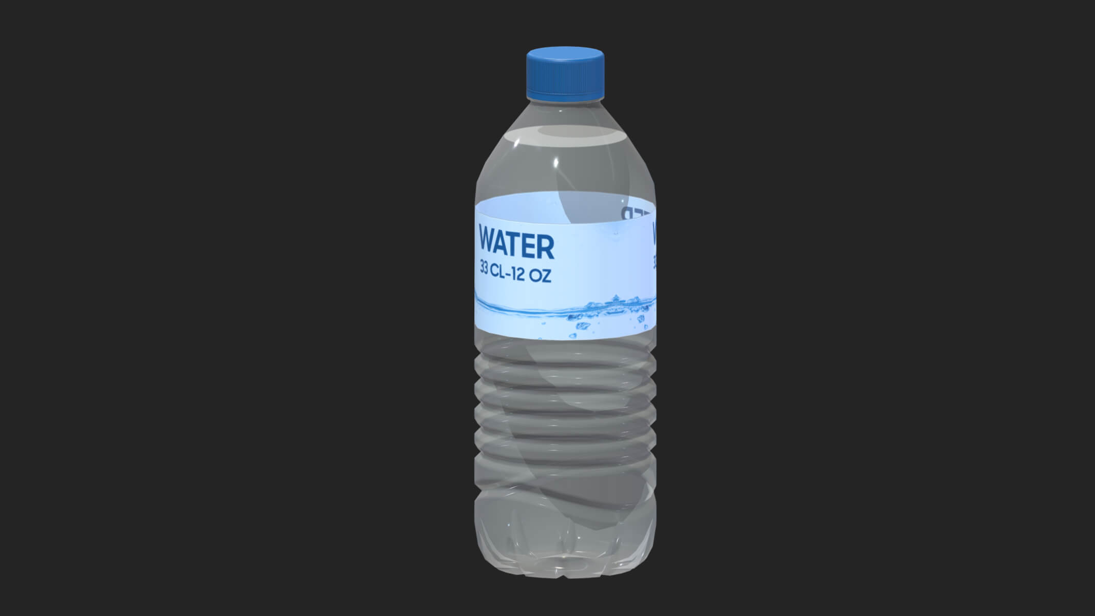 Water Bottle 12Oz Low Poly - 3D Model by frezzy
