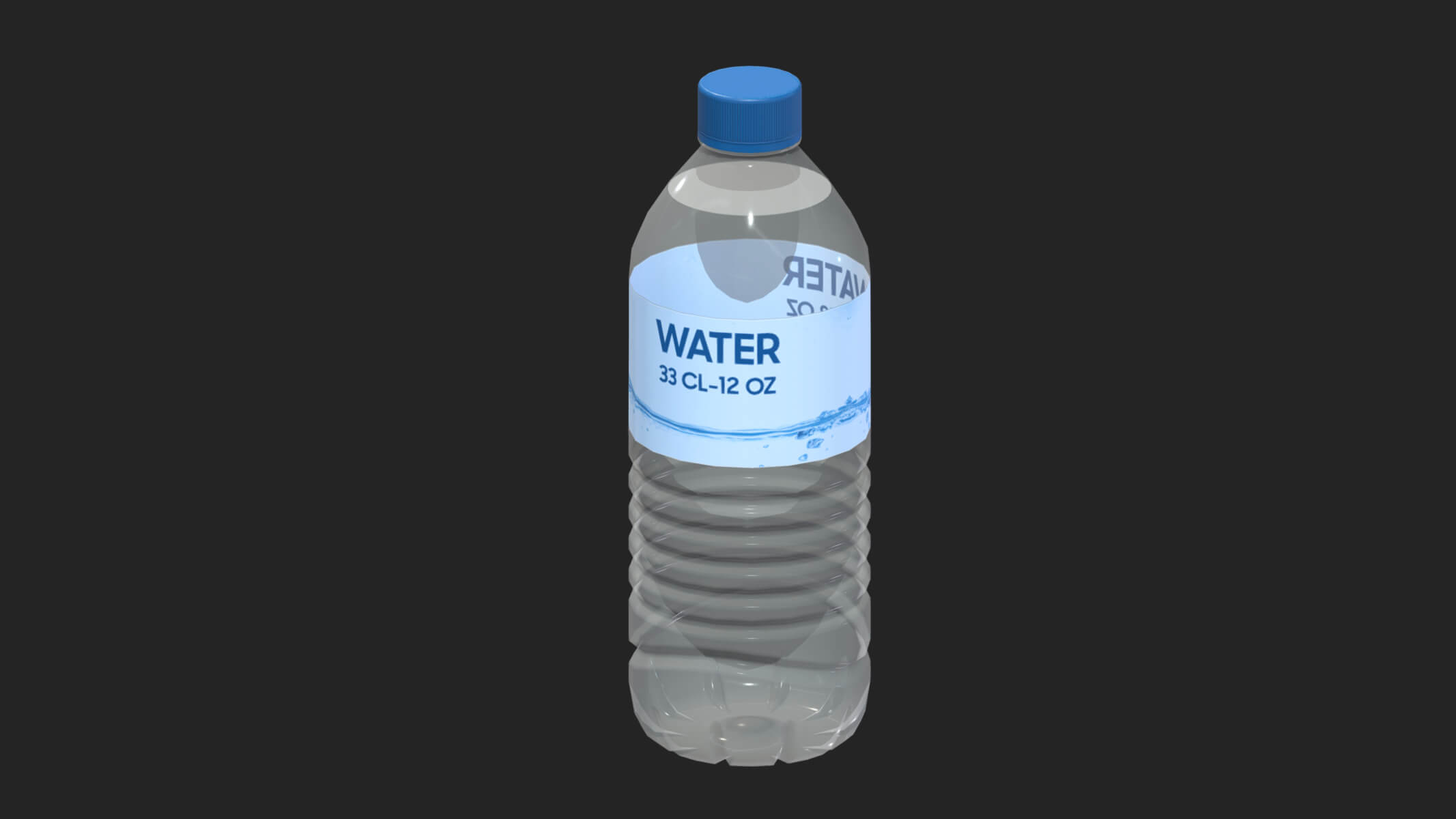 Water Bottle 12Oz Low Poly - 3D Model by frezzy