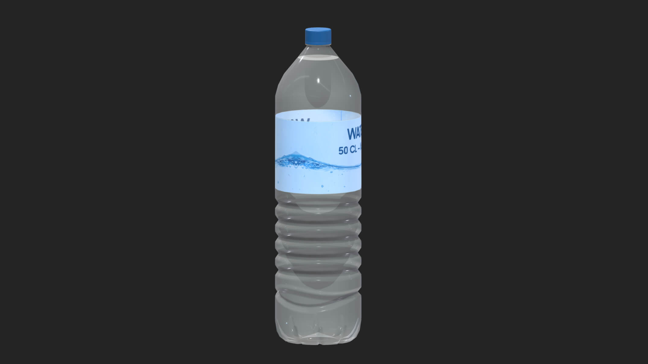 Water Bottle 16Oz Low Poly - 3D Model by frezzy