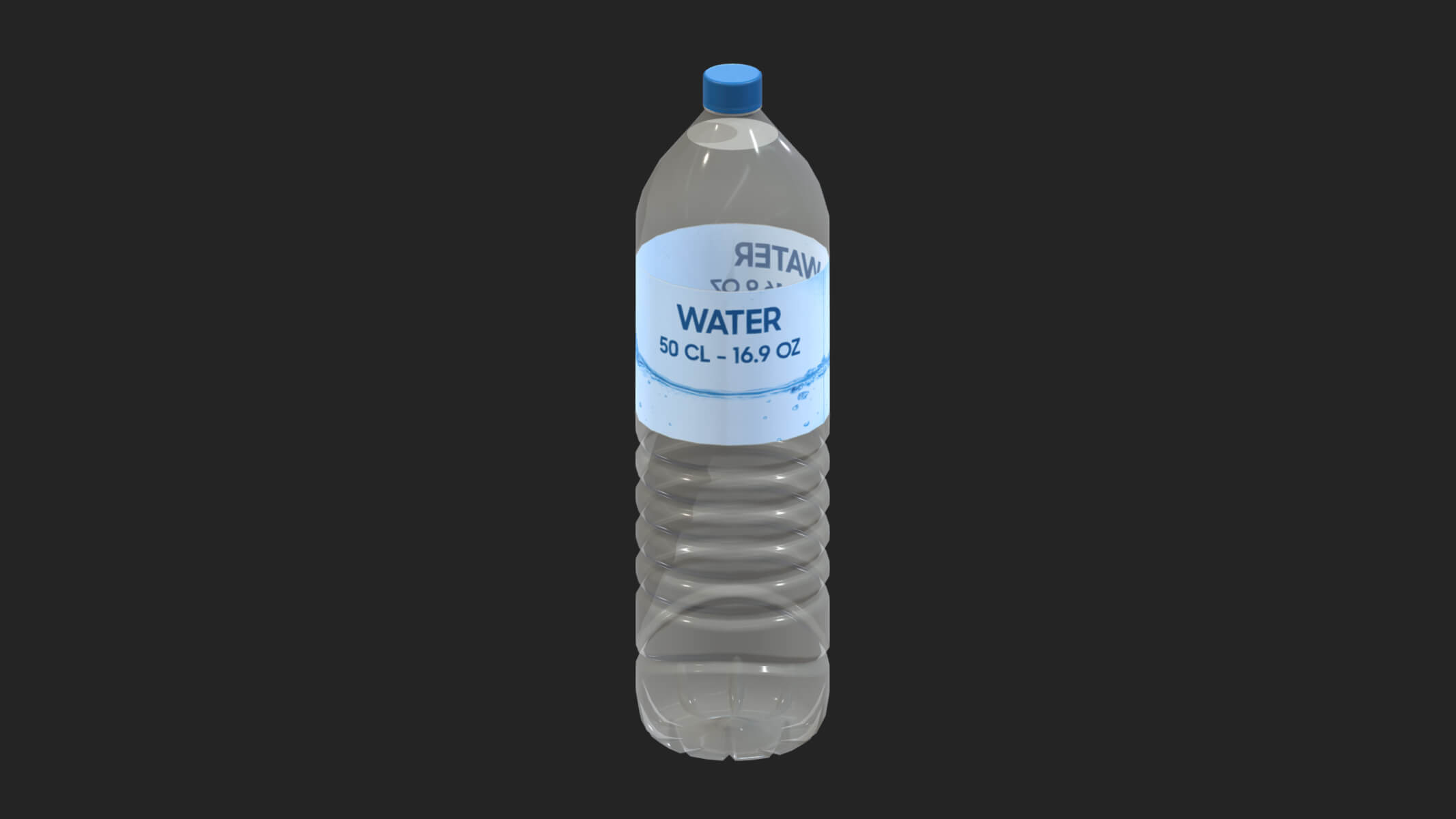 Water Bottle 16Oz Low Poly - 3D Model by frezzy