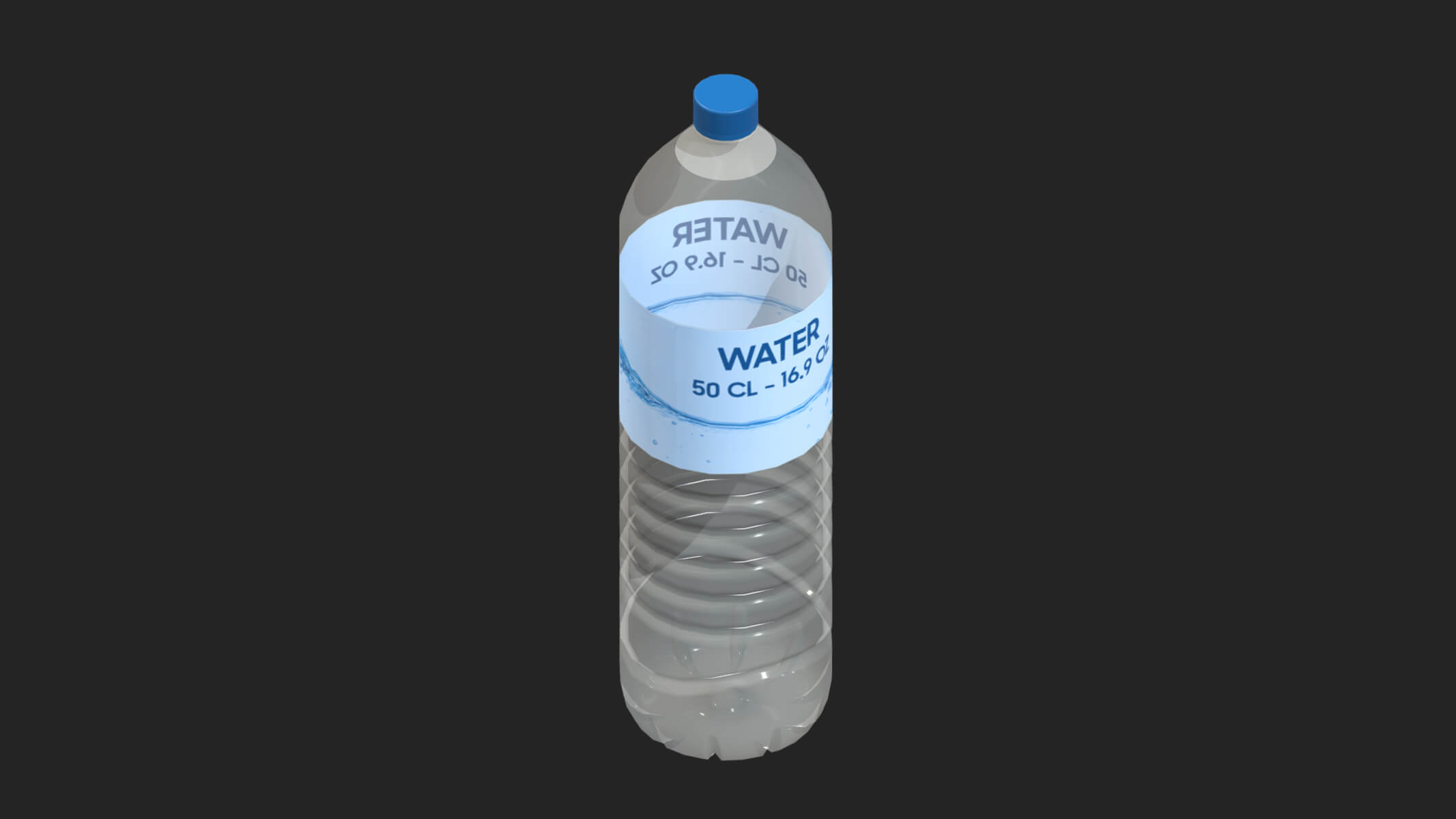 Water Bottle 16Oz Low Poly - 3D Model by frezzy