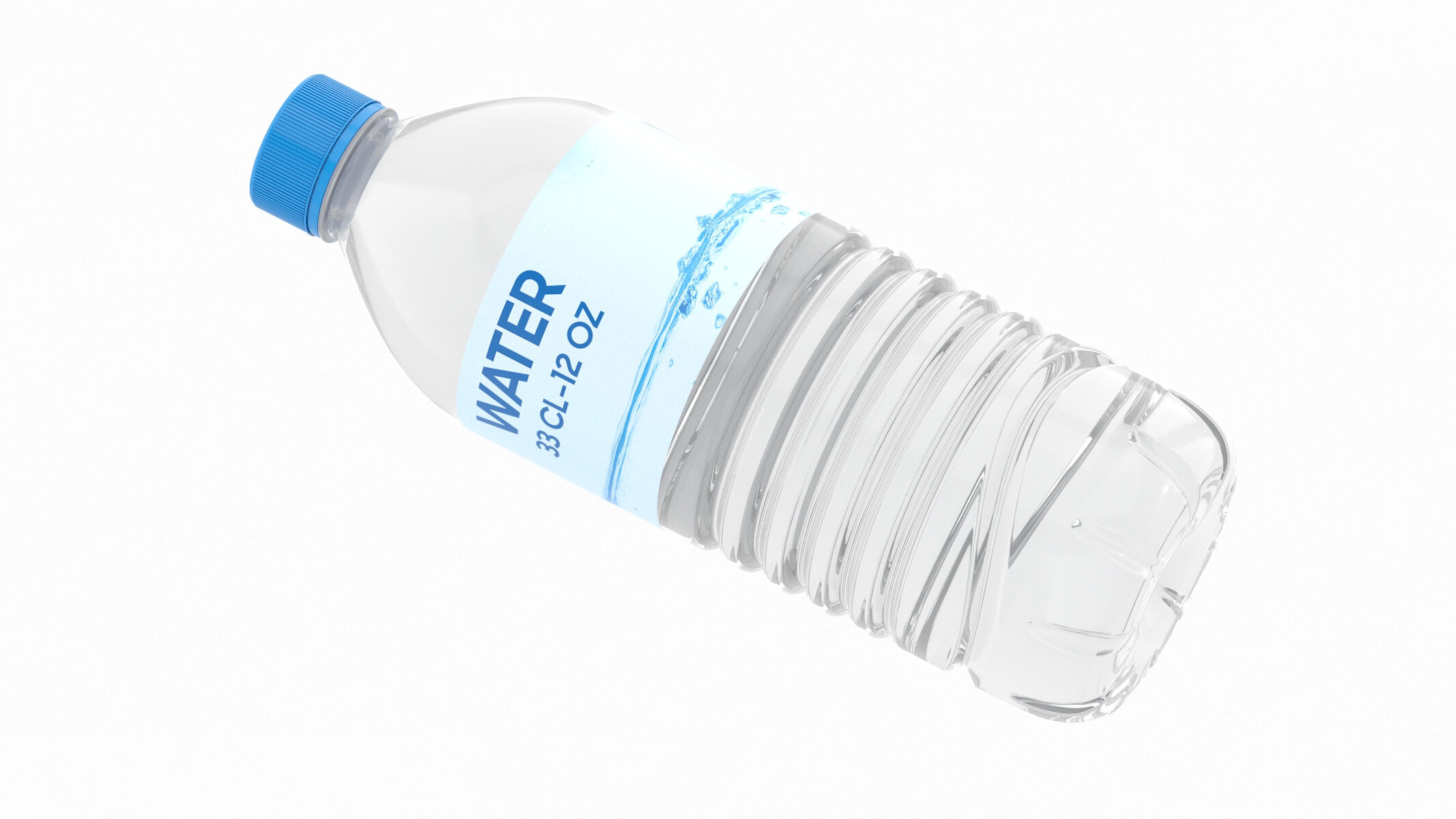 Water Bottle 33CL 12OZ - 3D Model by frezzy