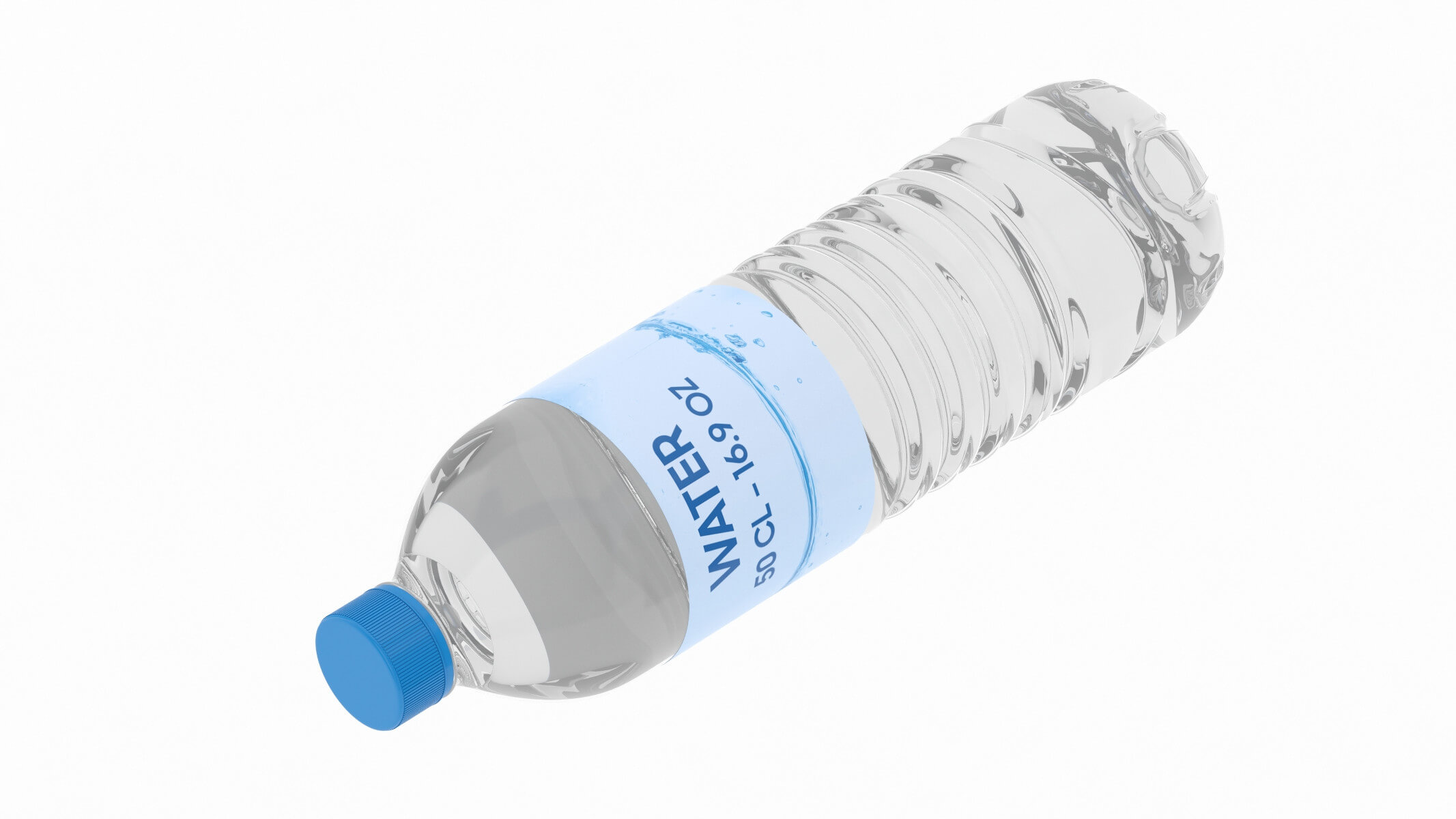 Water Bottle 50 CL 16.9 OZ - 3D Model by frezzy