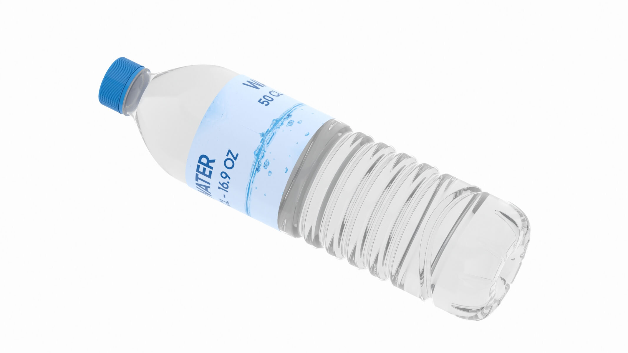 Water Bottle 50 CL 16.9 OZ - 3D Model by frezzy