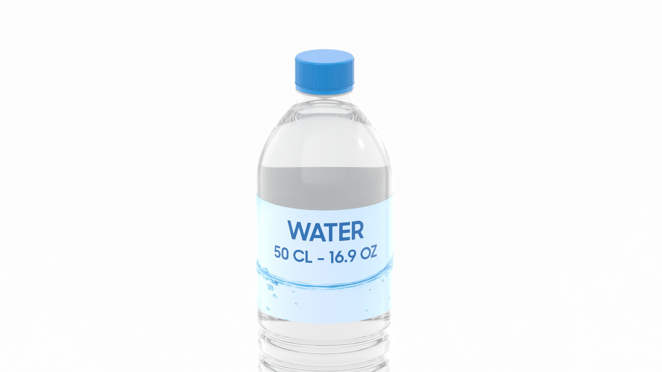 Water Bottle 50 CL 16.9 OZ - 3D Model by frezzy