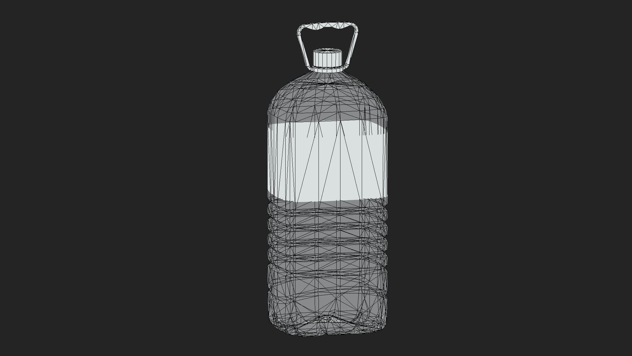 Water Bottle 5L Low Poly - 3D Model by frezzy