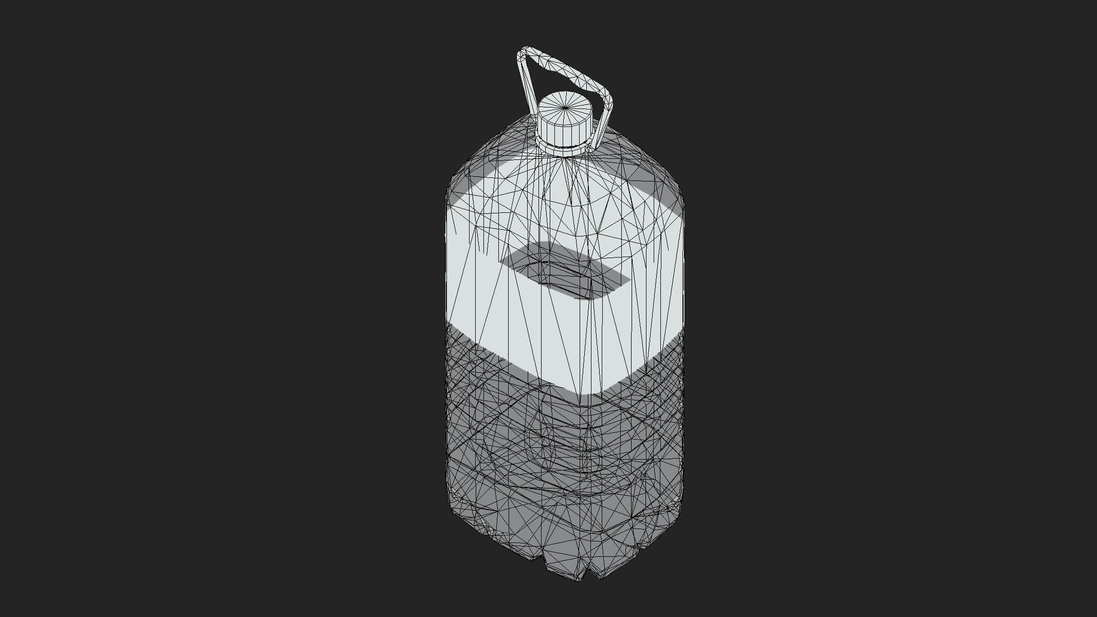 Water Bottle 5L Low Poly - 3D Model by frezzy