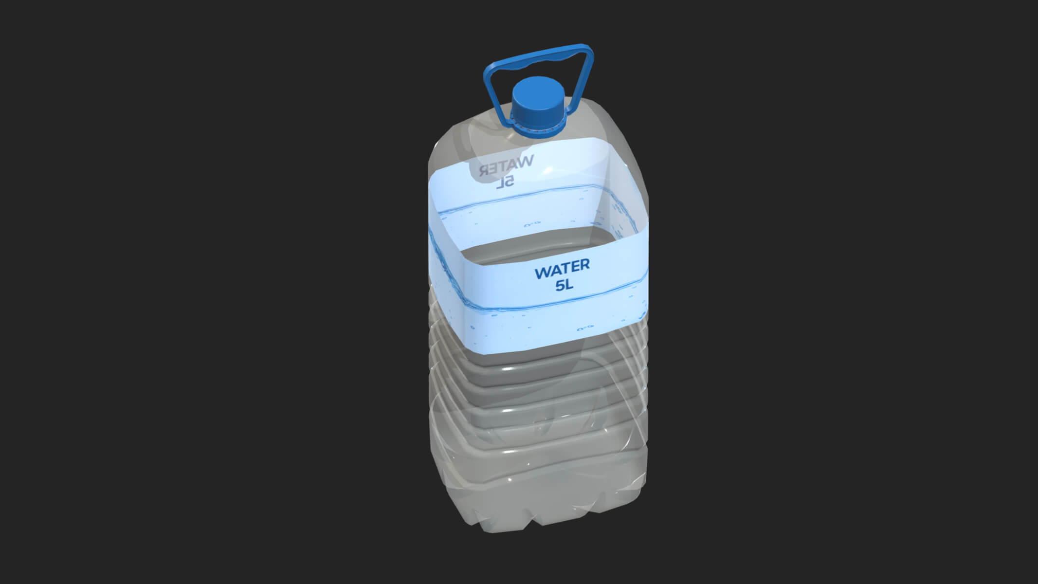 Water Bottle 5L Low Poly - 3D Model by frezzy