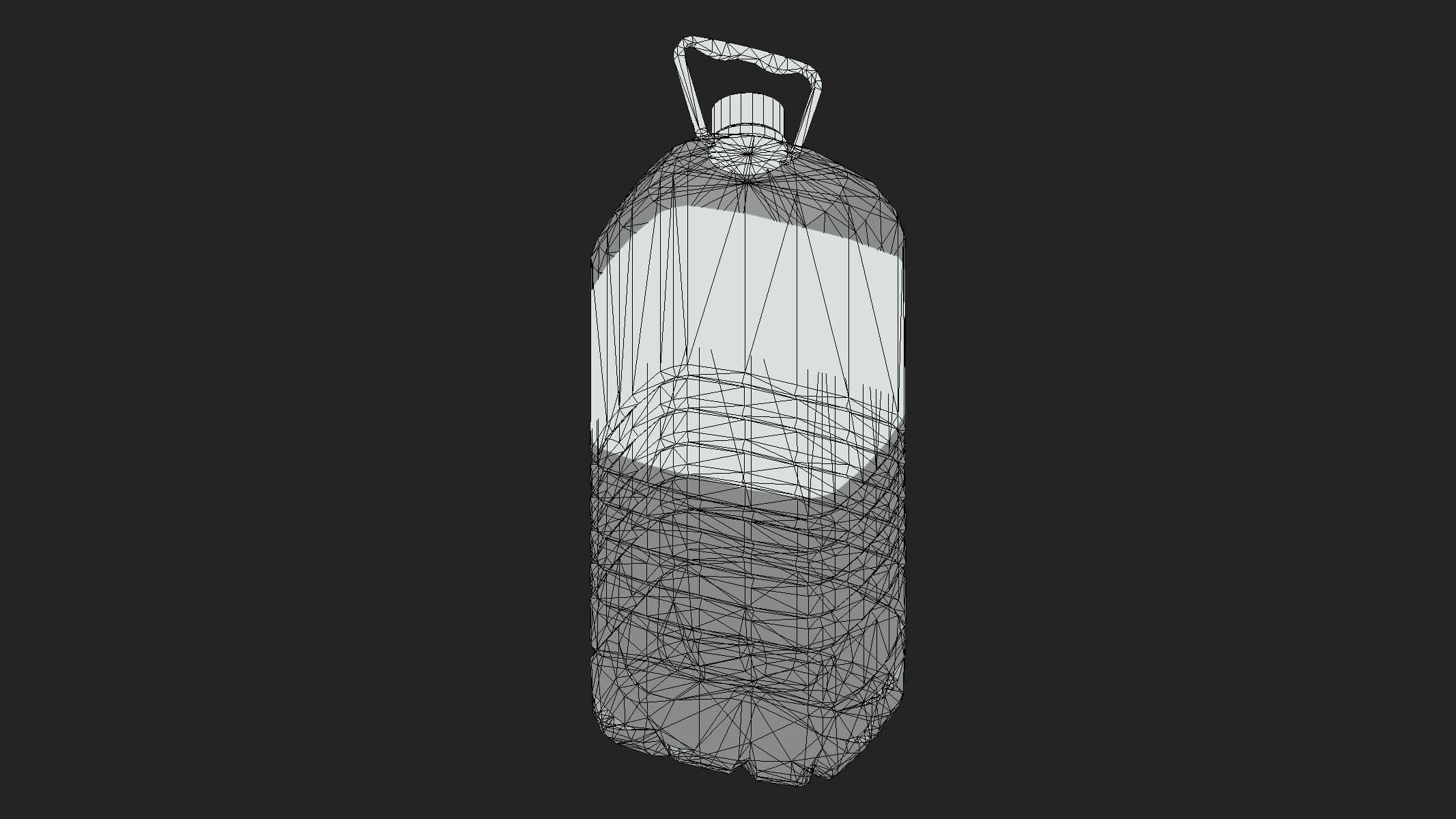 Water Bottle 5L Low Poly - 3D Model by frezzy