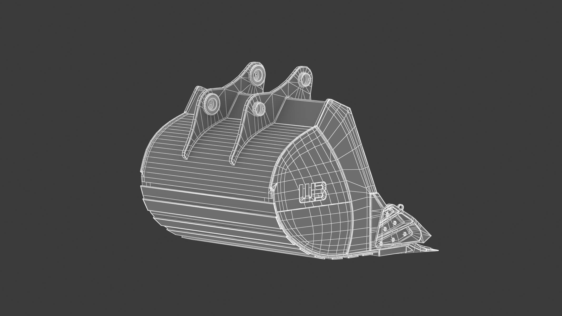 WB Excavator Bucket - 3D Model by frezzy
