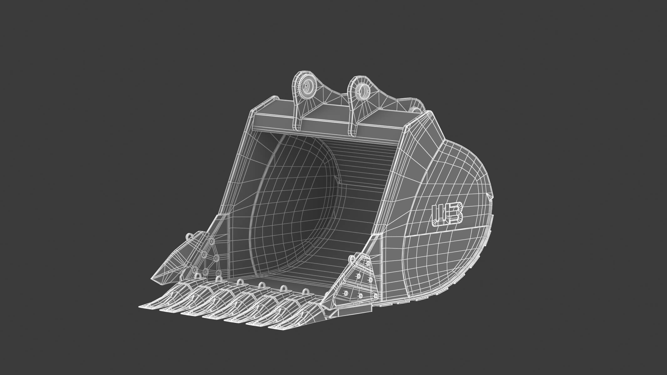 WB Excavator Bucket - 3D Model by frezzy