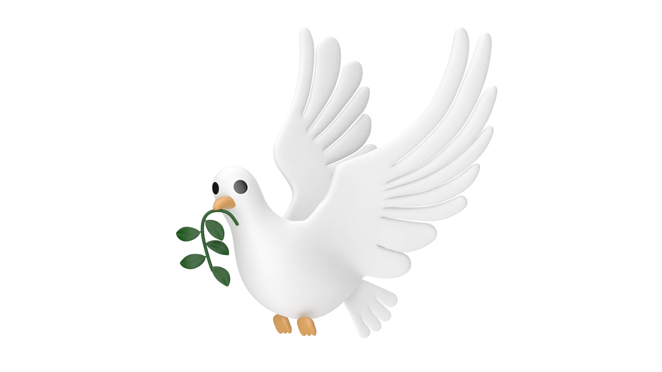 Whatsapp Dove of Peace Emoji - 3D Model by frezzy
