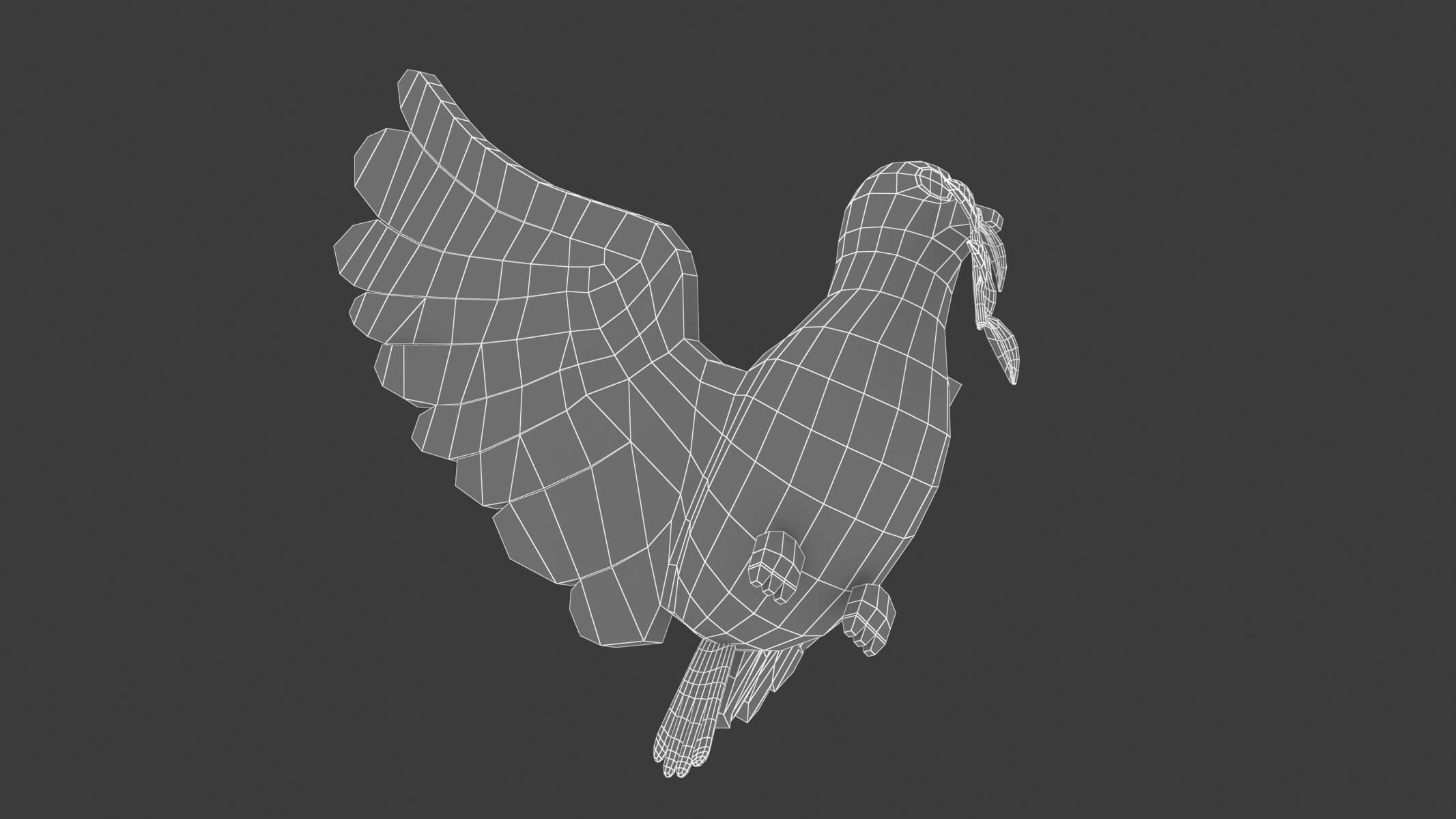 Whatsapp Dove of Peace Emoji - 3D Model by frezzy