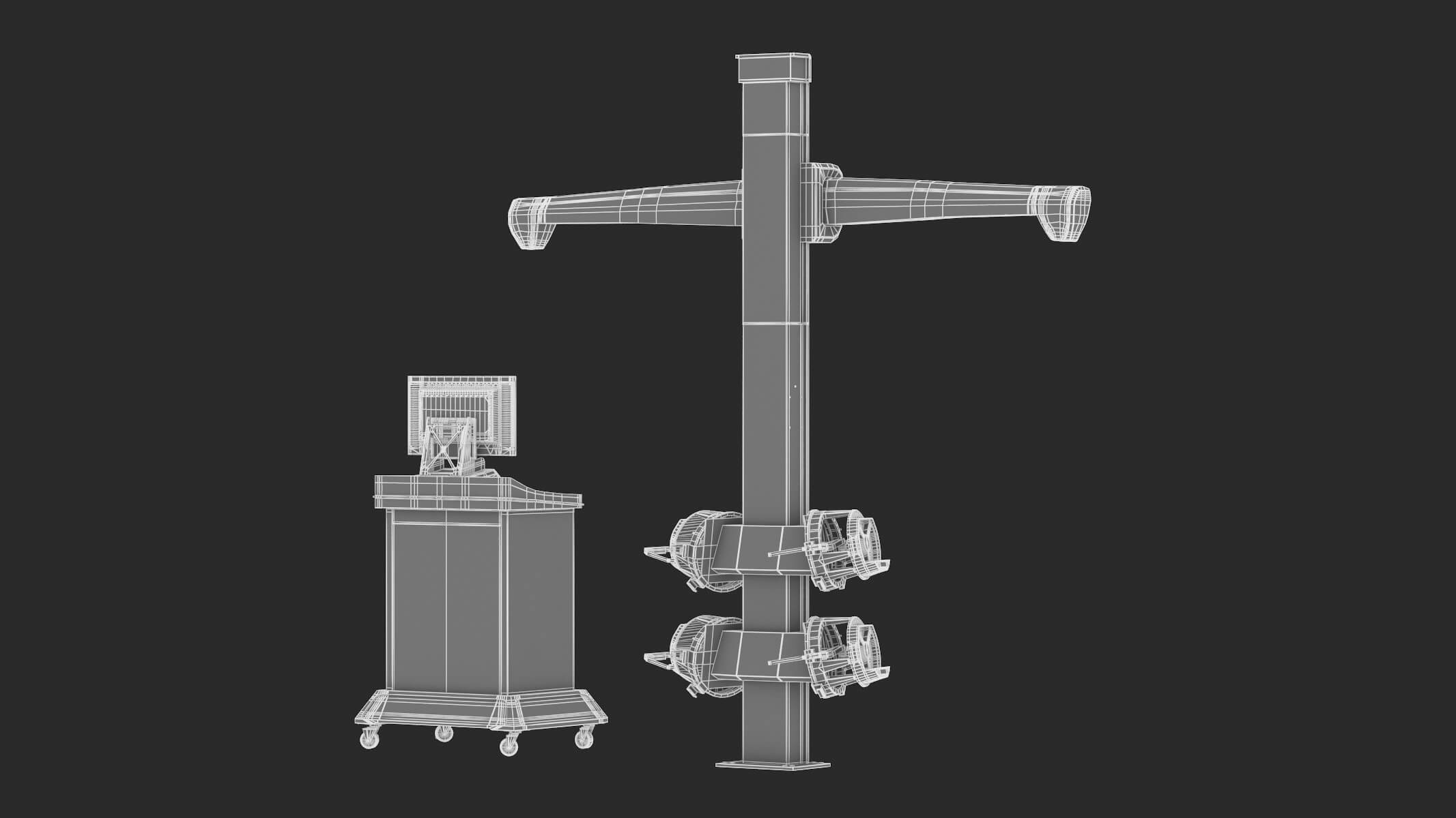 Wheel Alignment Machine - 3D Model by frezzy