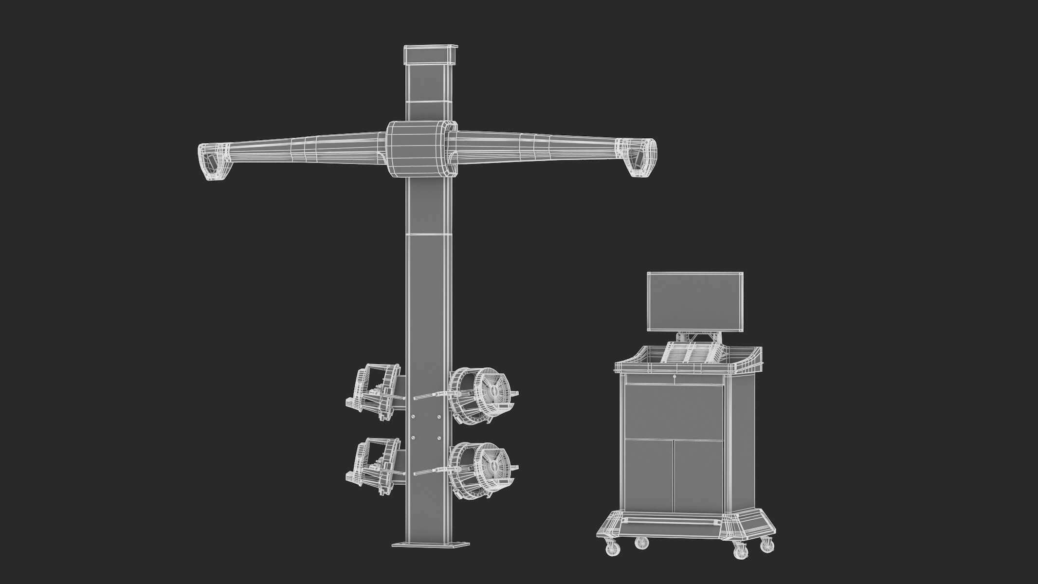 Wheel Alignment Machine - 3D Model by frezzy