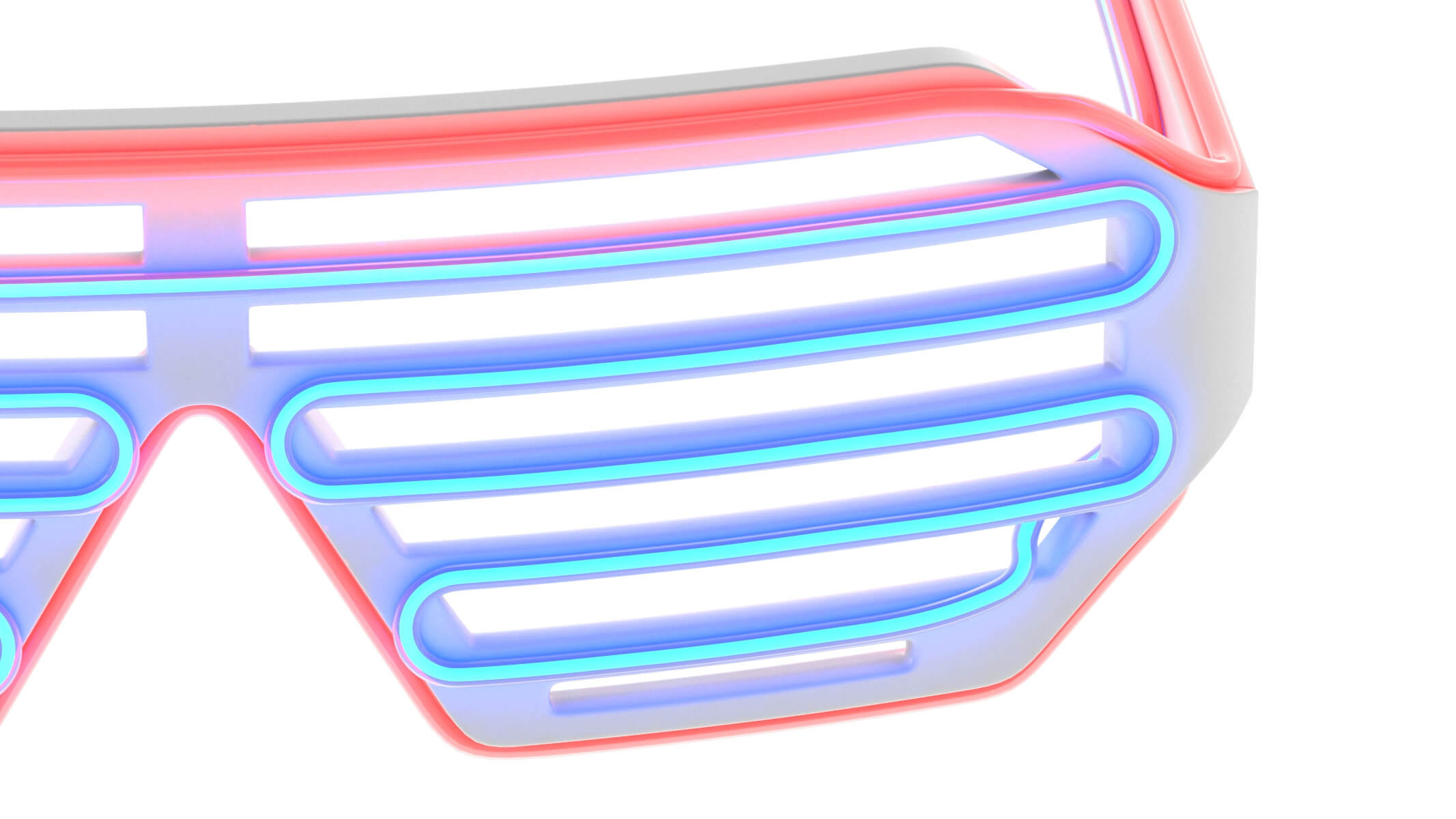 Wire Neon LED Glasses - 3D Model by frezzy