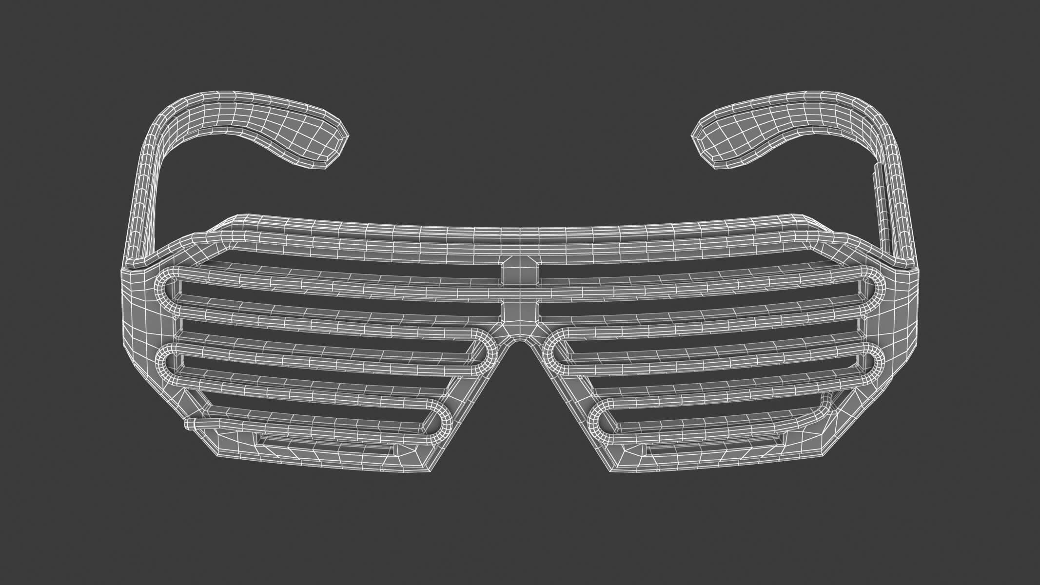 Wire Neon LED Glasses - 3D Model by frezzy