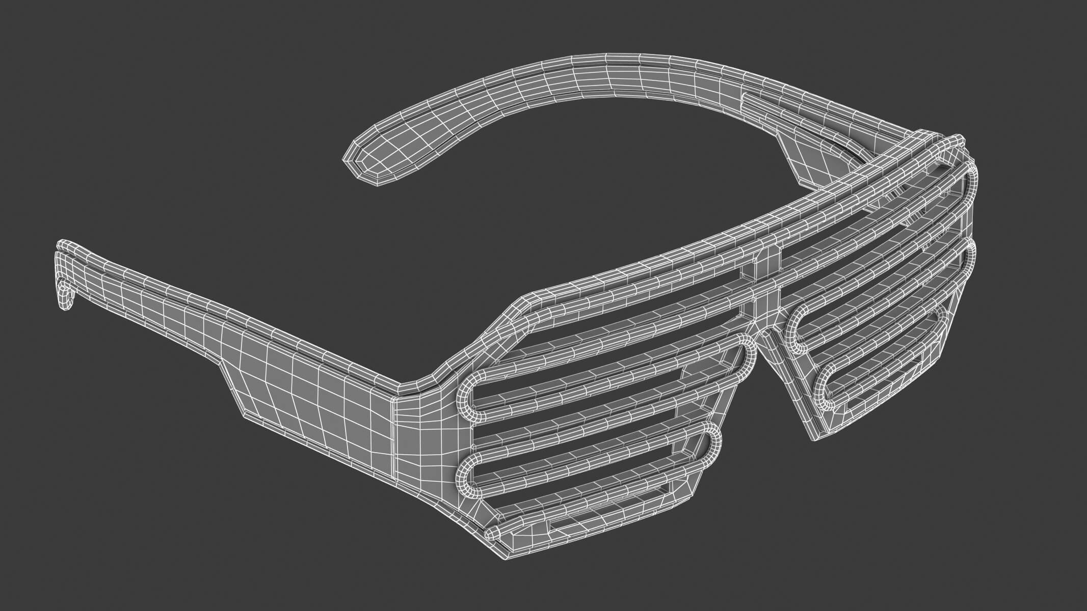 Wire Neon LED Glasses - 3D Model by frezzy