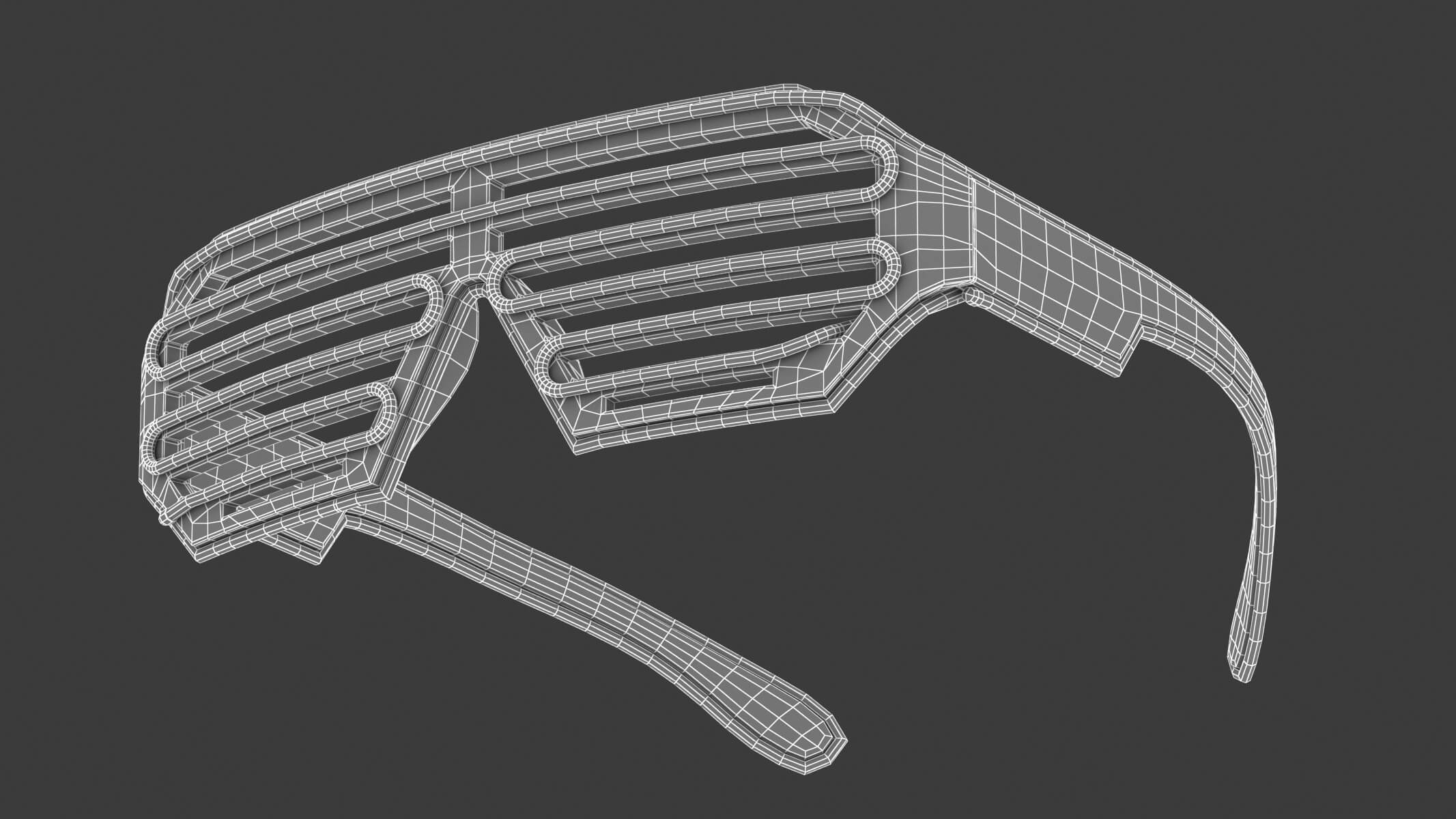 Wire Neon LED Glasses - 3D Model by frezzy