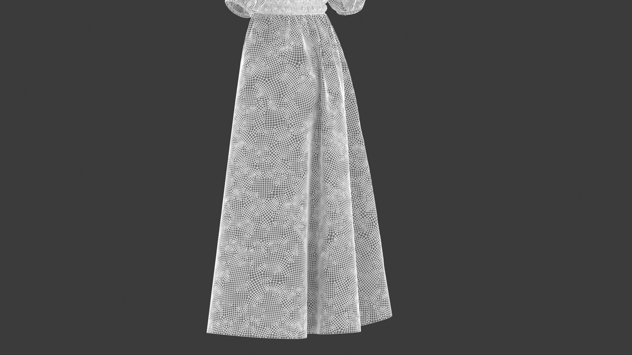 Woman Dress 03 - 3D Model by frezzy