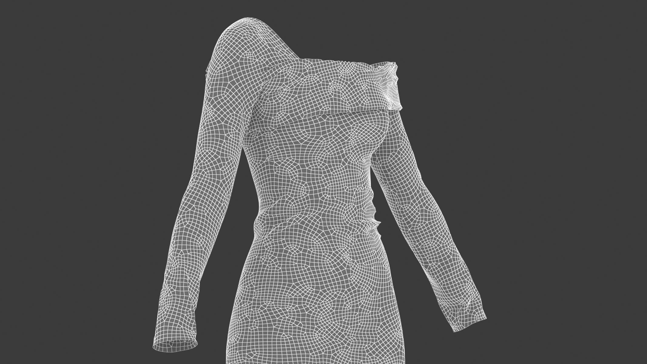 Woman Dress 05 - 3D Model by frezzy