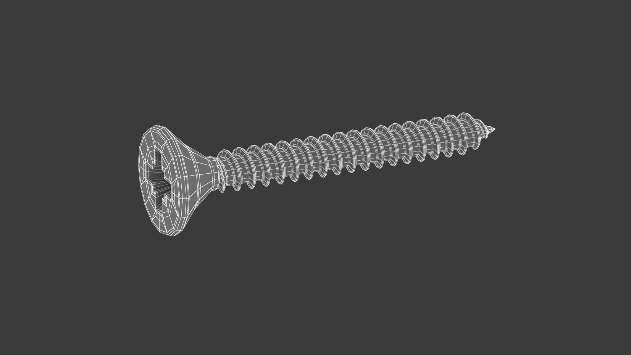 Wood Screw - 3D Model by frezzy
