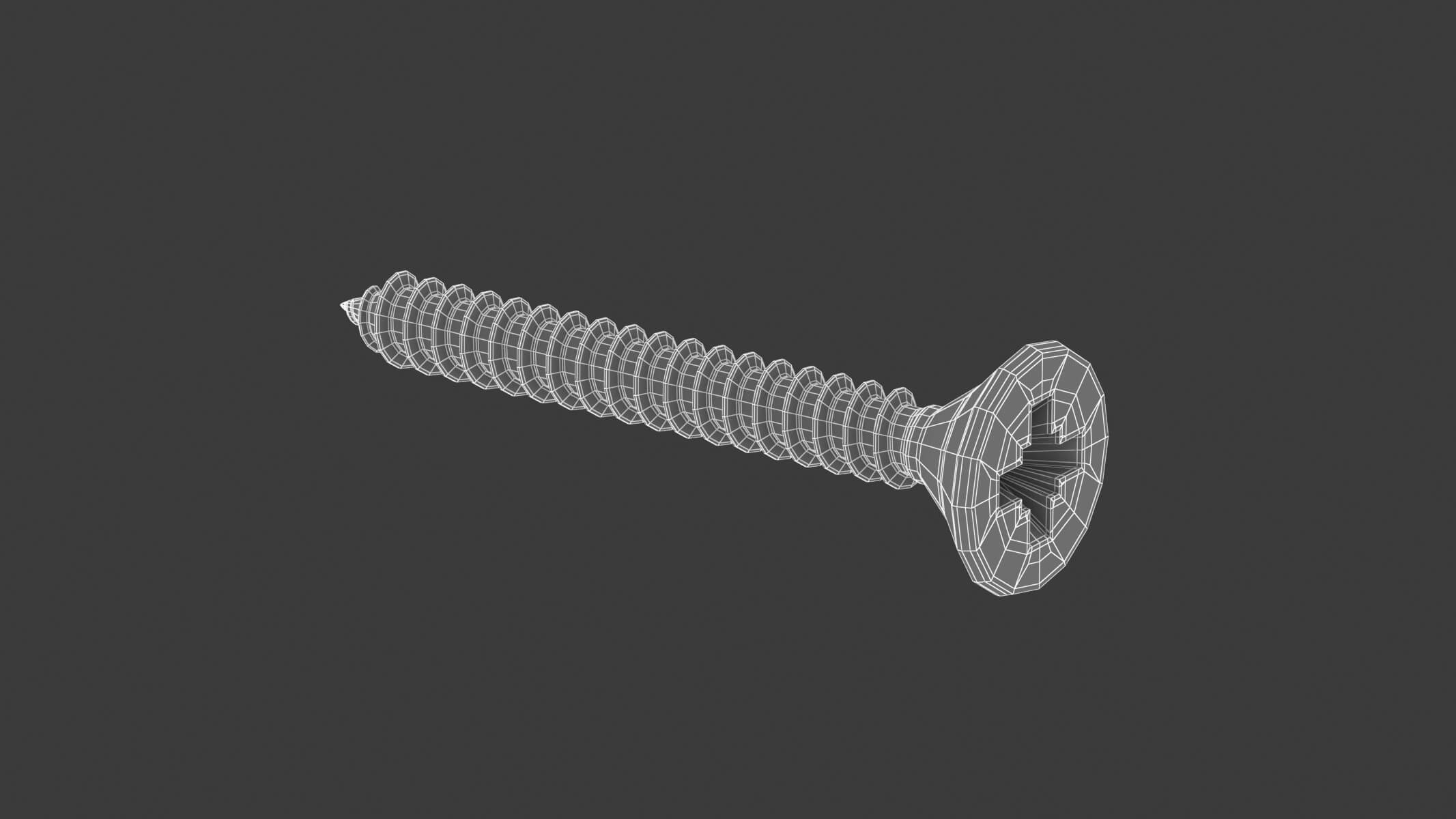 Wood Screw - 3D Model by frezzy