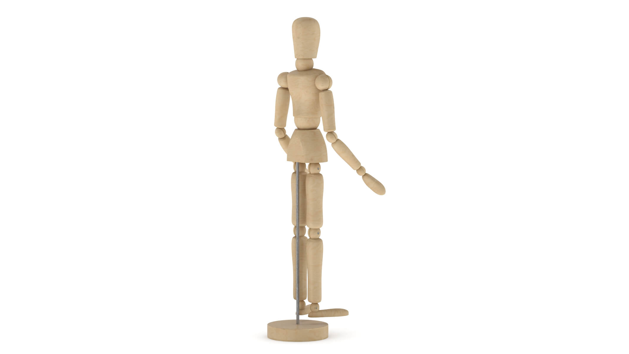 Wooden Manikin - 3D Model by frezzy