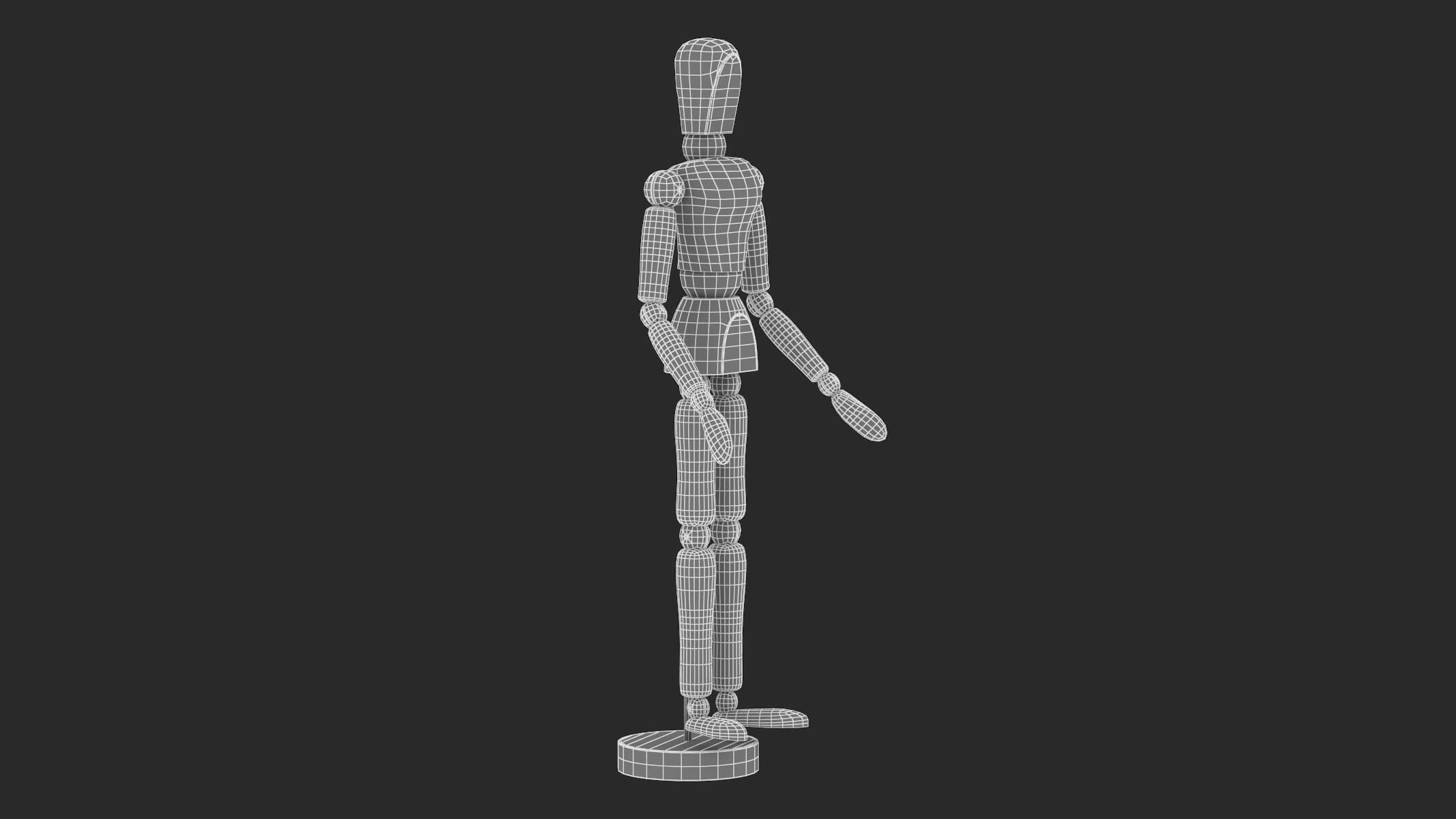 Wooden Manikin - 3D Model by frezzy