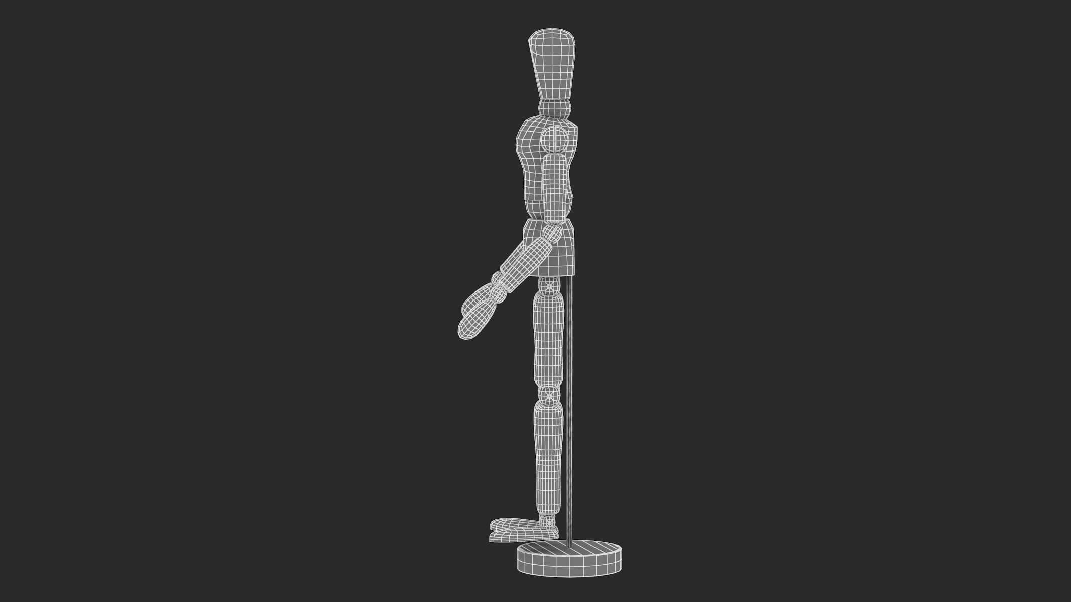 Wooden Manikin - 3D Model by frezzy