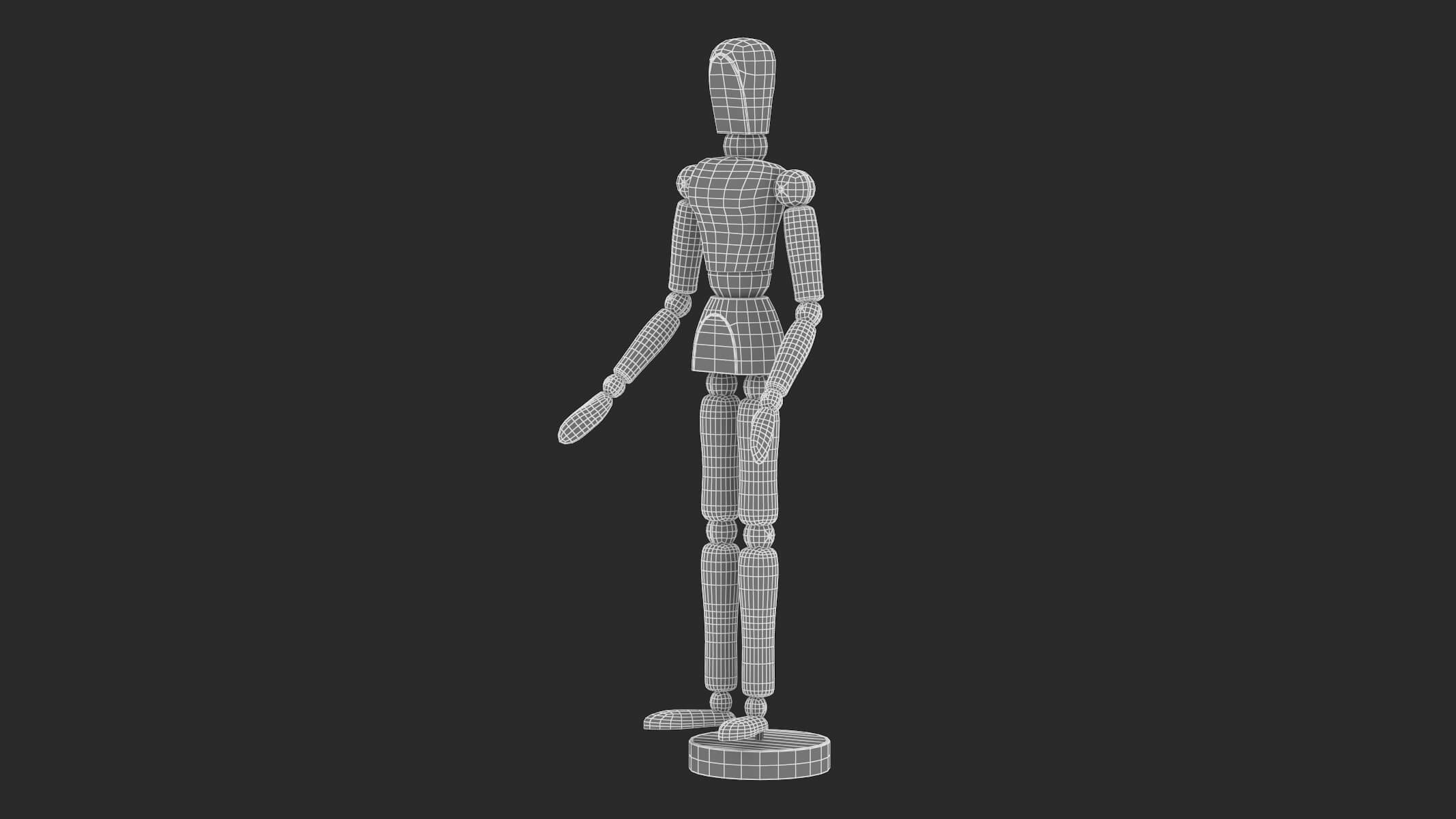 Wooden Manikin - 3D Model by frezzy
