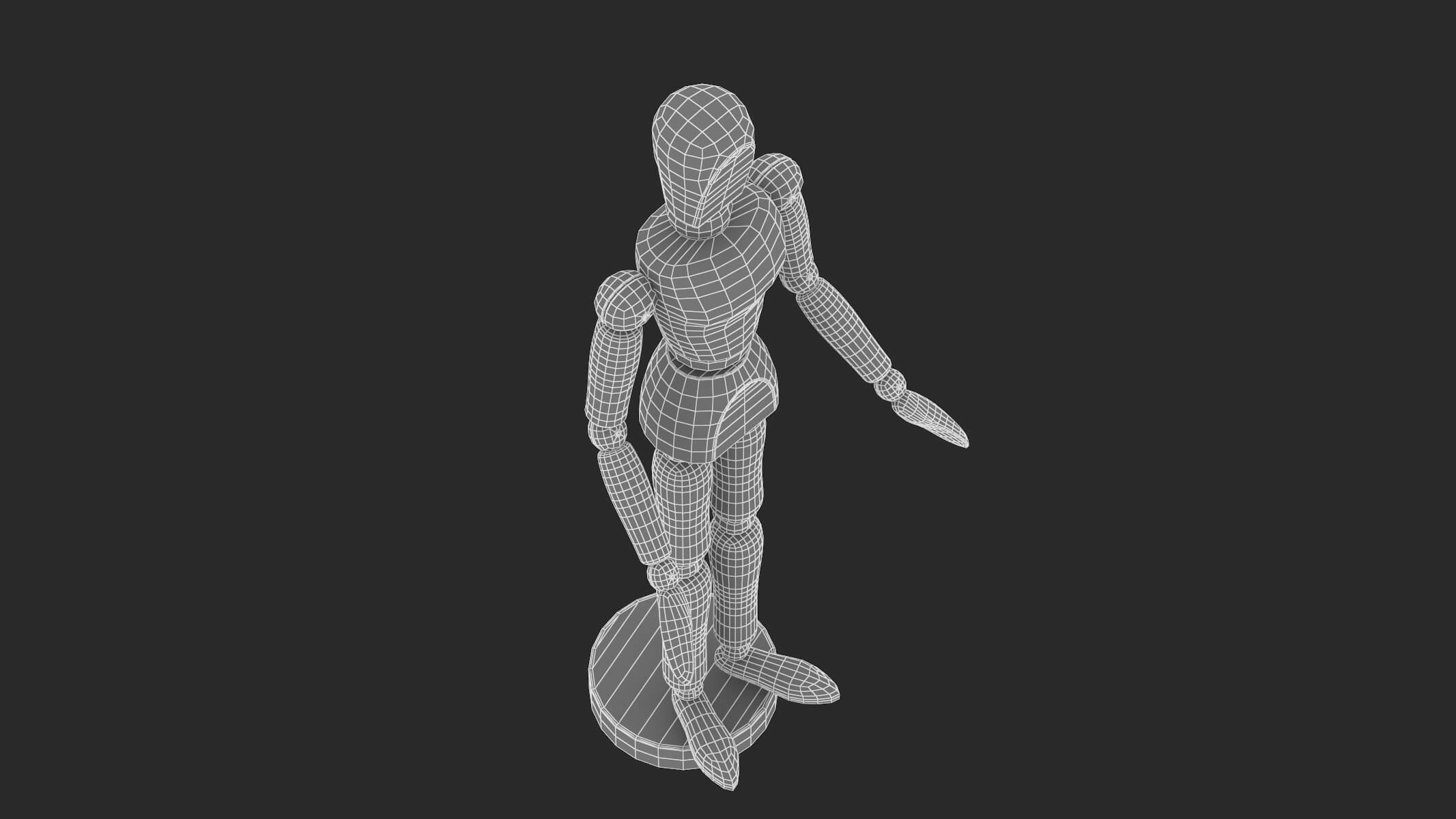 Wooden Manikin - 3D Model by frezzy