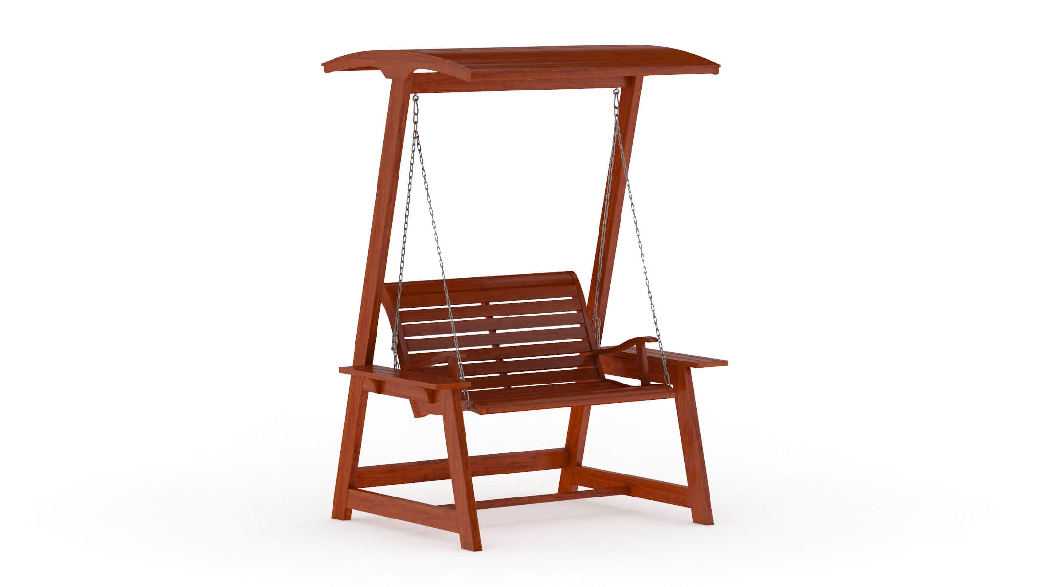 Wooden Swing Chair 003 - 3D Model by frezzy