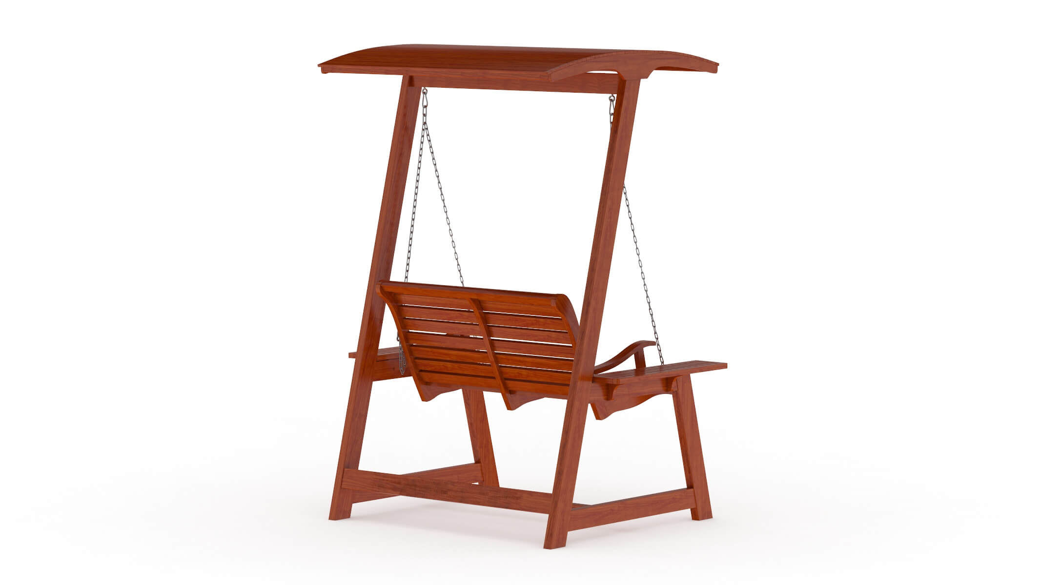 Wooden Swing Chair 003 - 3D Model by frezzy