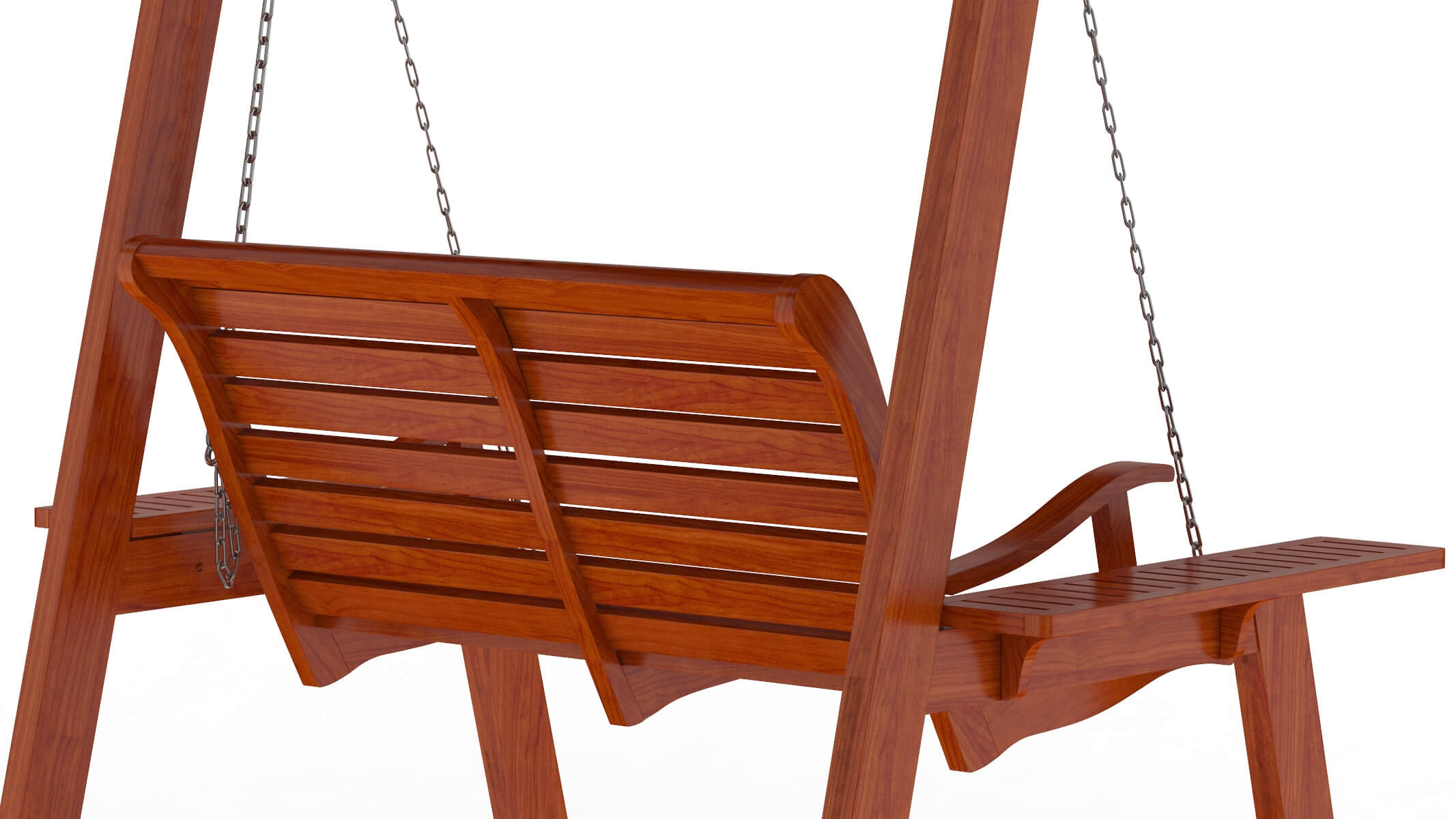 Wooden Swing Chair 003 - 3D Model by frezzy