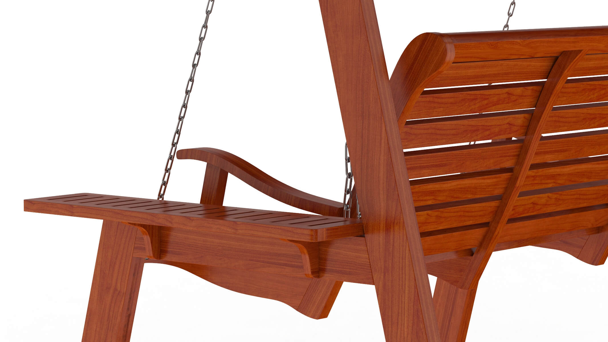 Wooden Swing Chair 003 - 3D Model by frezzy