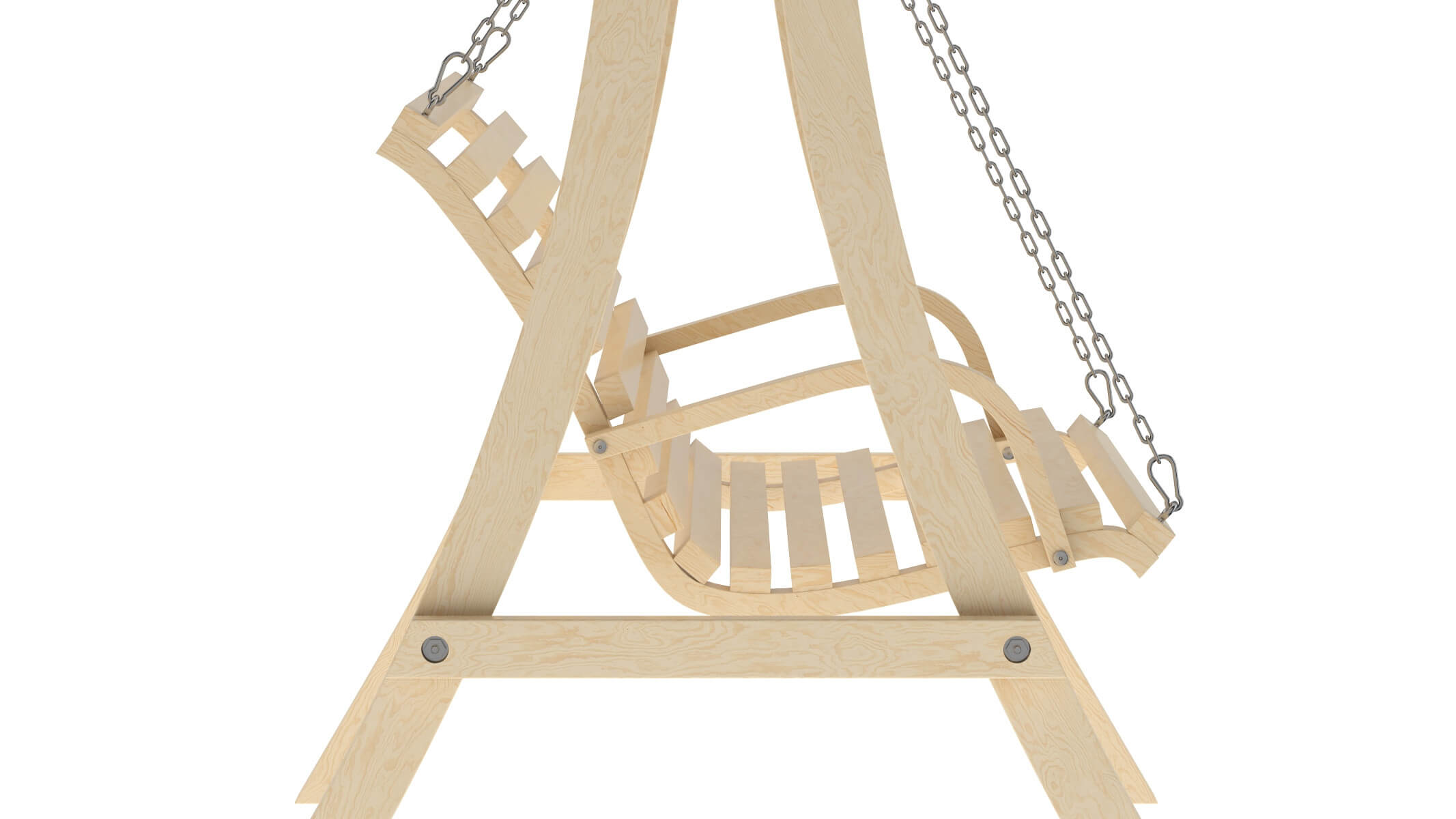 Wooden Swing Chair 01 - 3D Model by frezzy