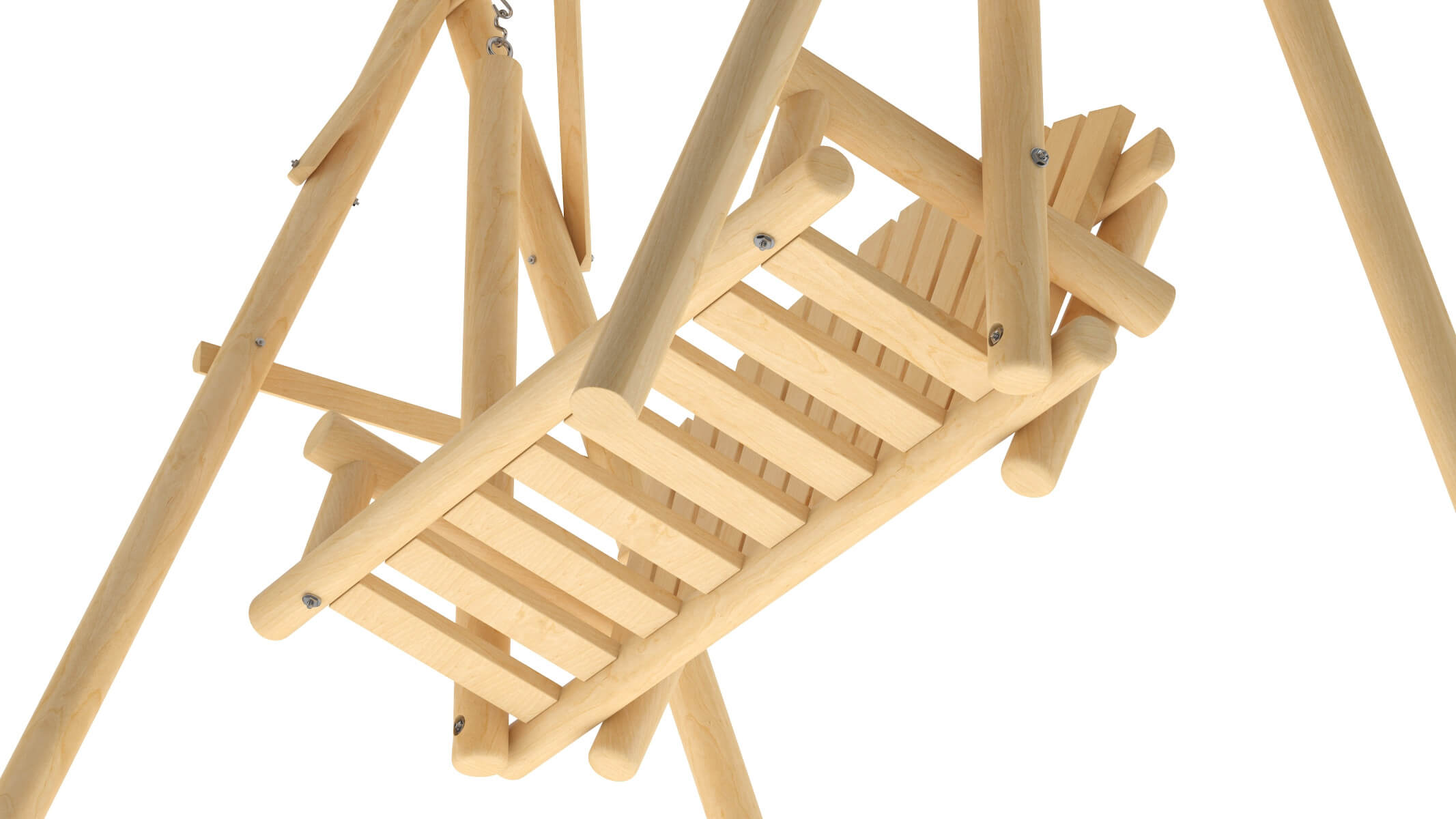 Wooden Swing Chair 02 - 3D Model by frezzy