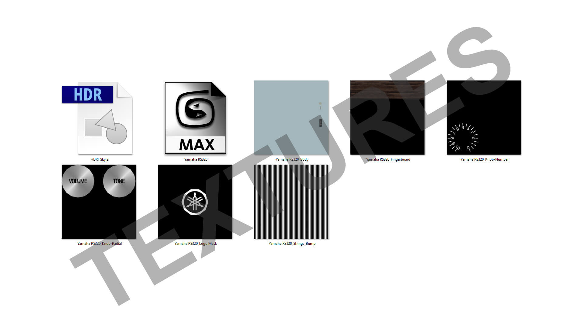 Yamaha Electric Guitar RS320 - 3D Model by frezzy