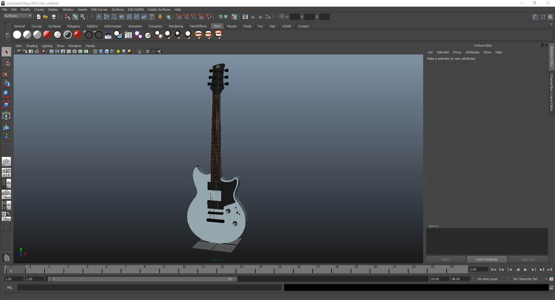 Yamaha Electric Guitar RS320 - 3D Model by frezzy