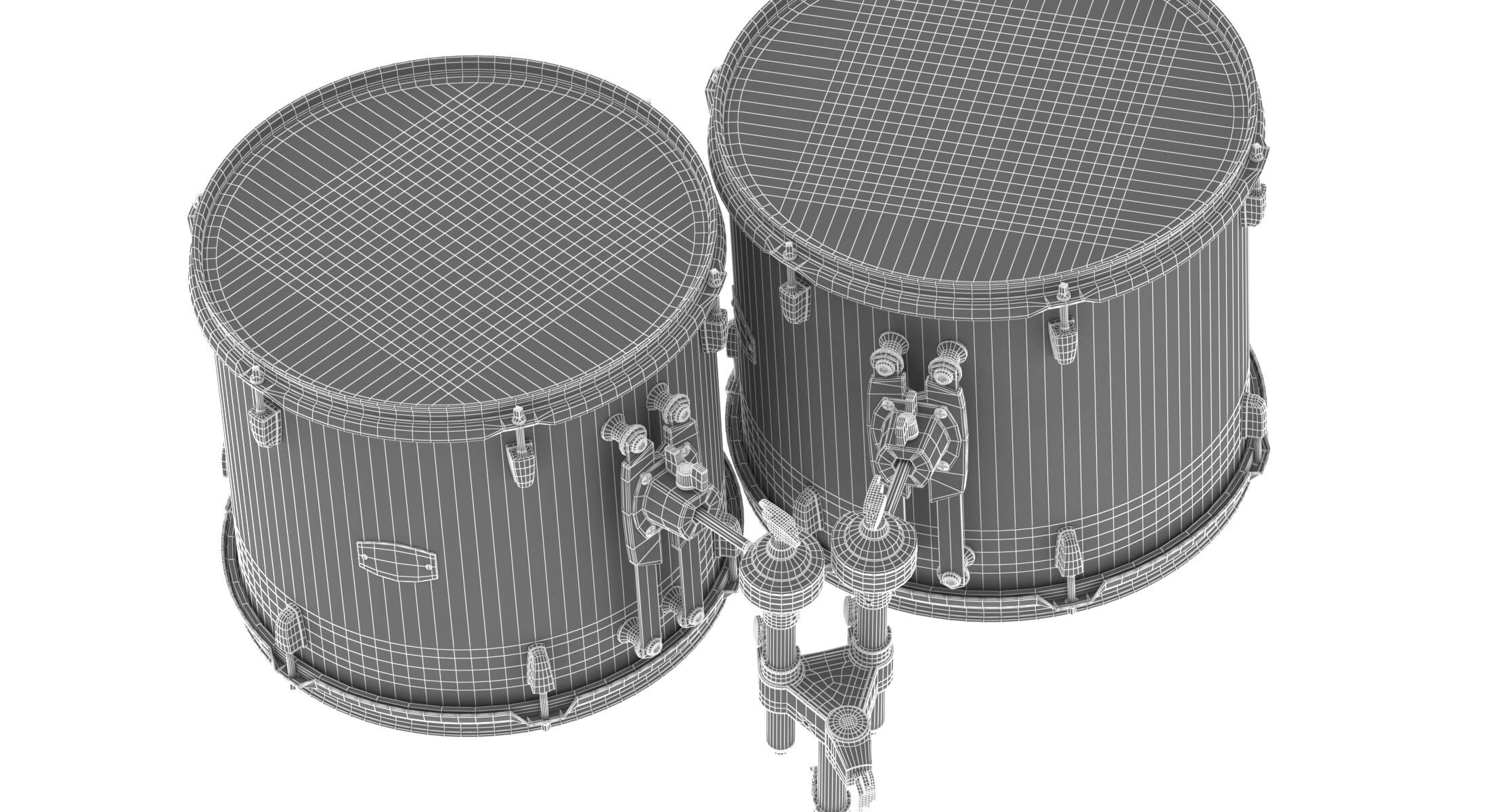 Yamaha Percussion Tom Toms CT-9000 Series Double Headed 3D Model by frezzy