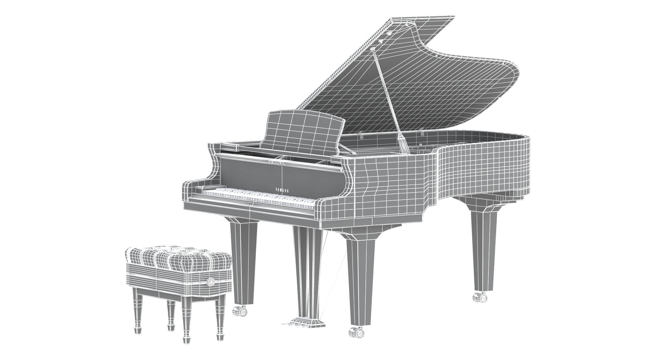 Yamaha Premium S7X Piano - 3D Model by frezzy