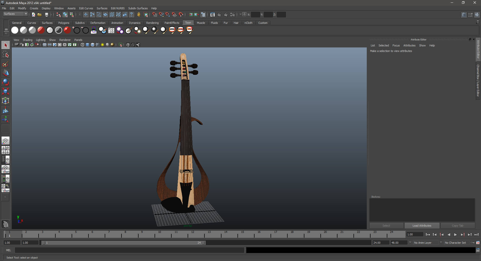 Yamaha String Electric YEV-105 3D Model by frezzy