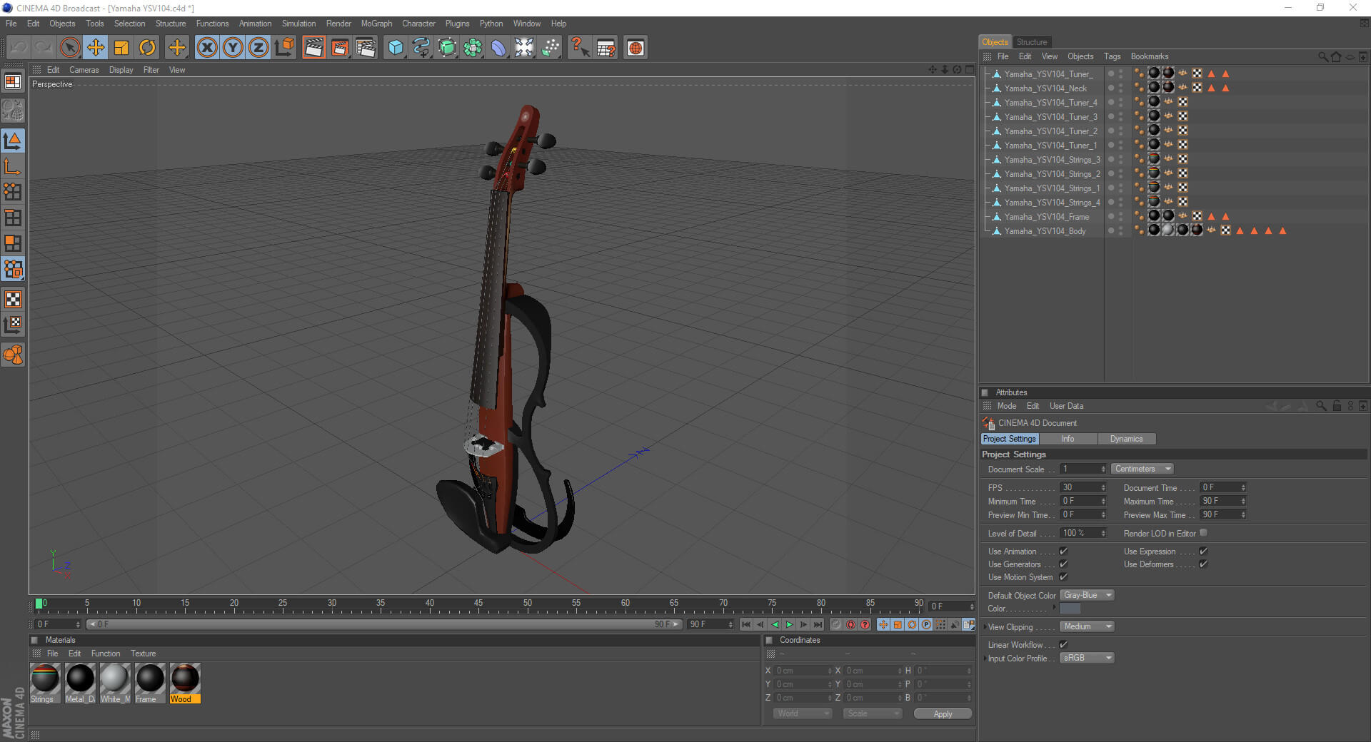 Yamaha String Silent YSV104 - 3D Model by frezzy