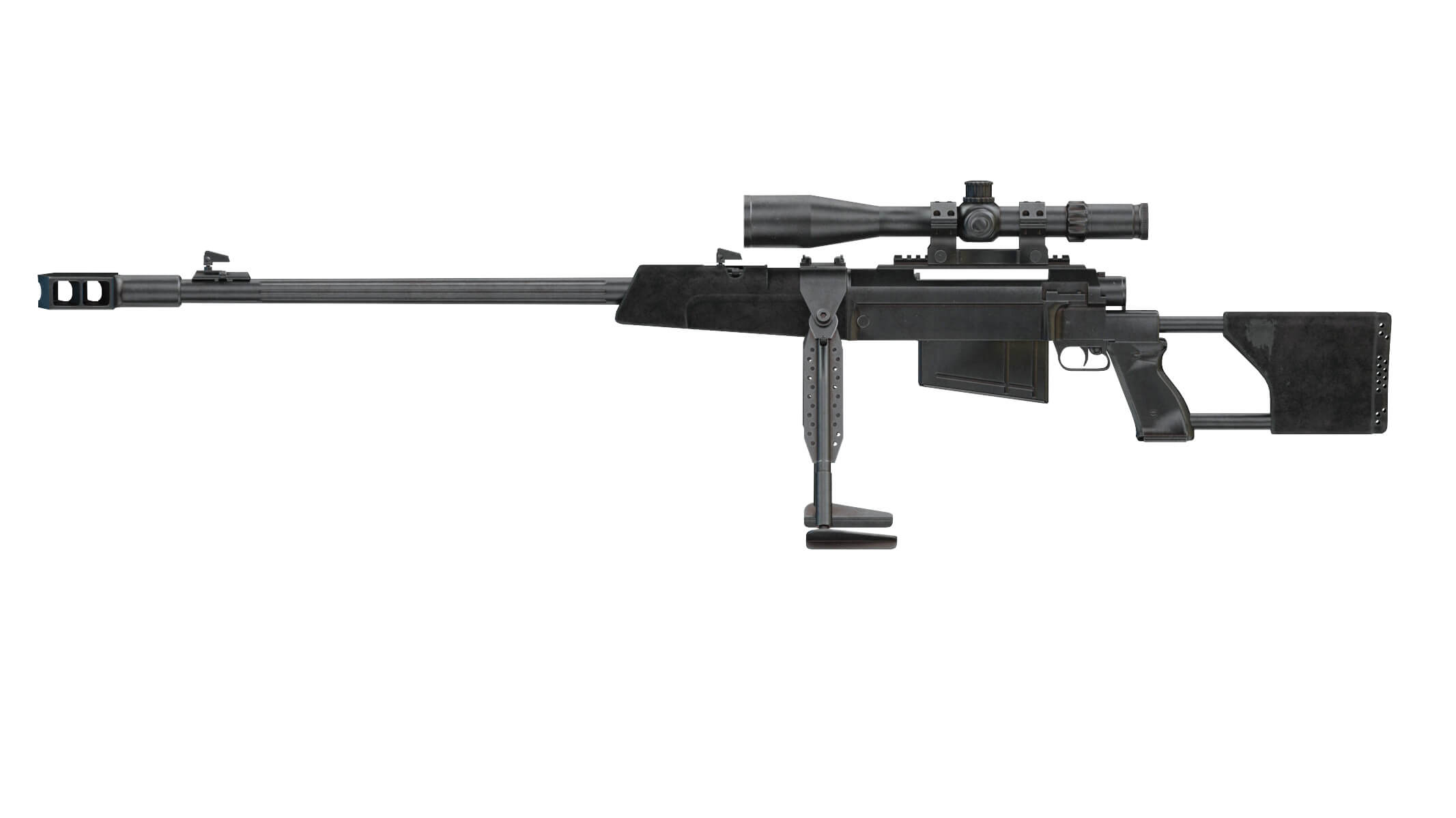 Zastava M93 Black Arrow Anti-Materiel Rifle Low Poly 3D Model by frezzy