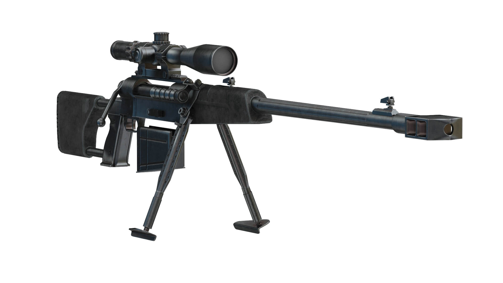 Zastava M93 Black Arrow Anti-Materiel Rifle Low Poly 3D Model by frezzy