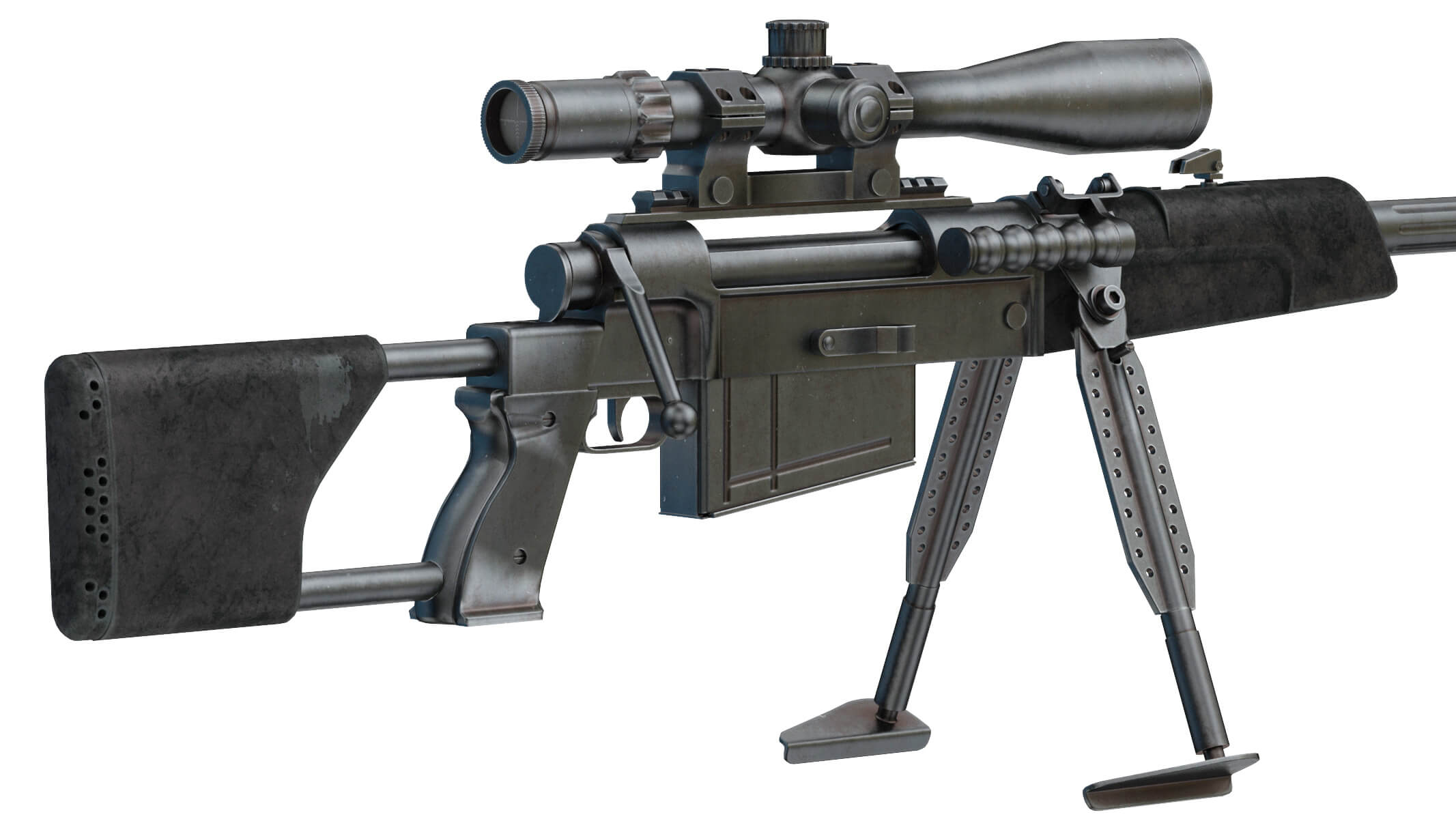 Zastava M93 Black Arrow Anti-Materiel Rifle Low Poly 3D Model by frezzy