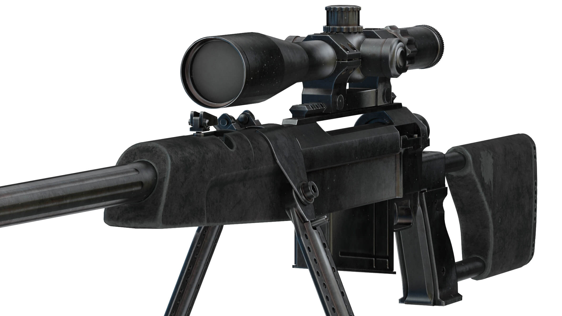 Zastava M93 Black Arrow Anti-Materiel Rifle Low Poly 3D Model by frezzy
